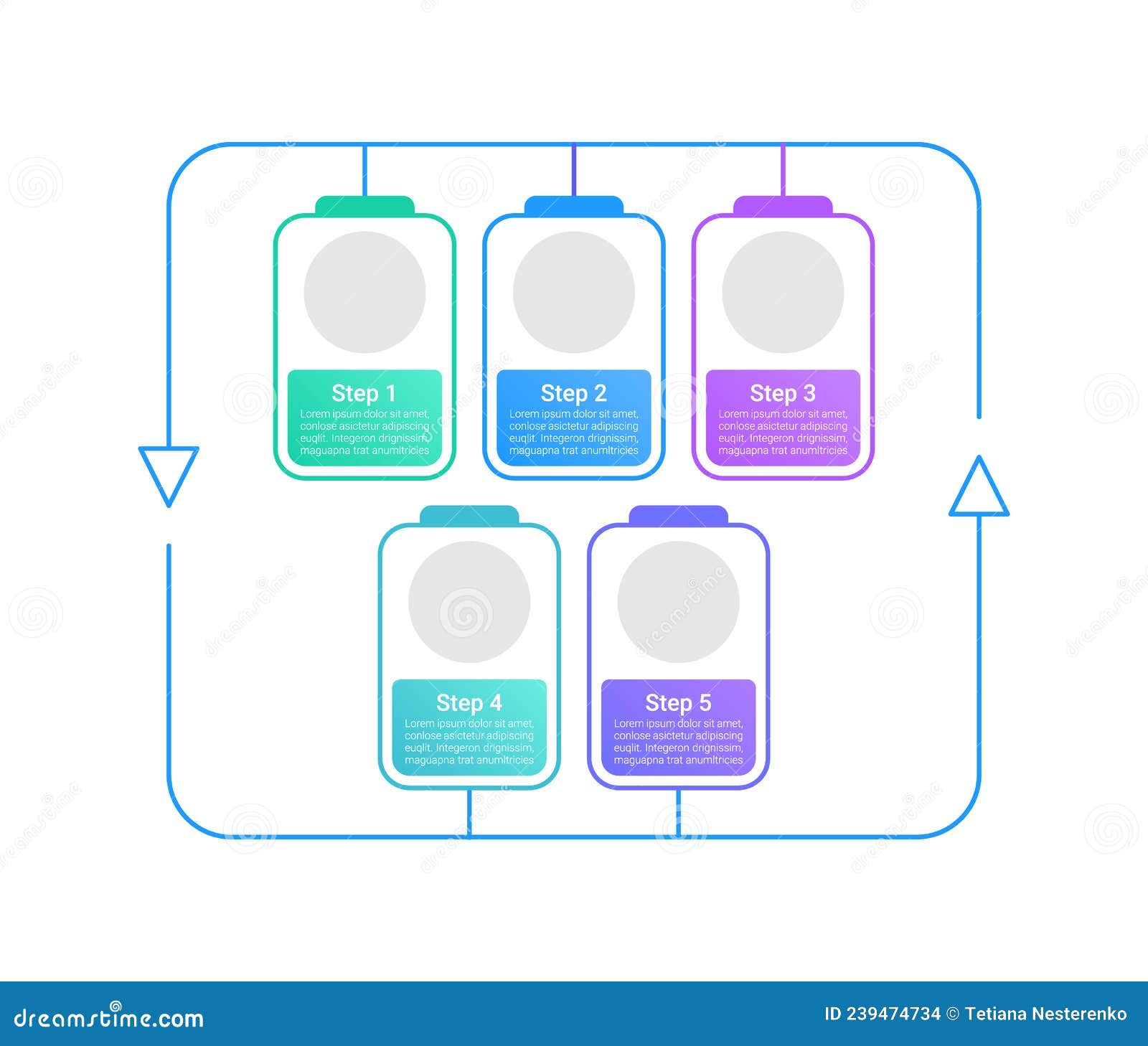Battery Recycling Infographic Chart Design Template Stock Vector ...