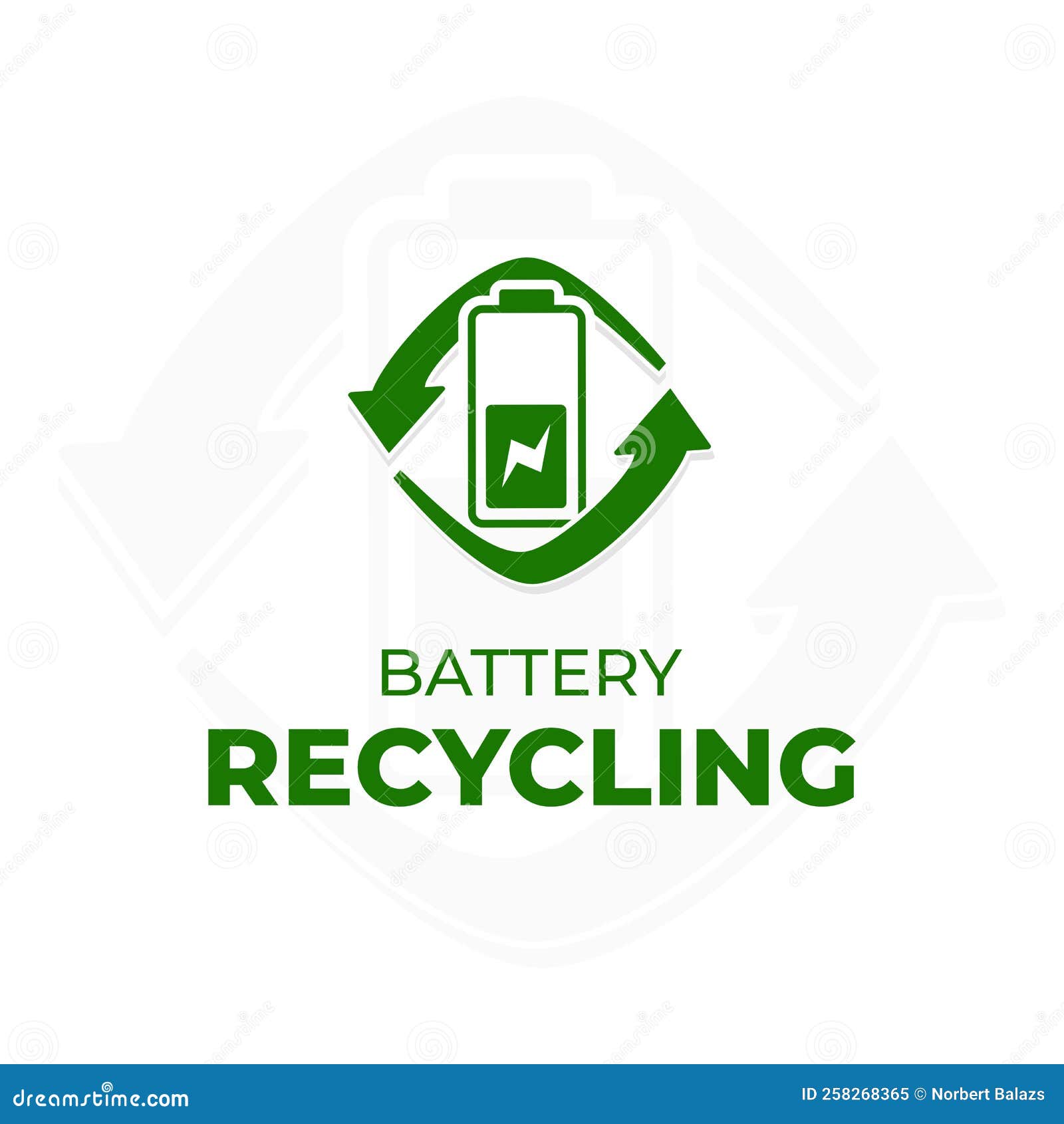 Battery Recycling Logo Template. Waste Battery Recycling Icon Stock ...