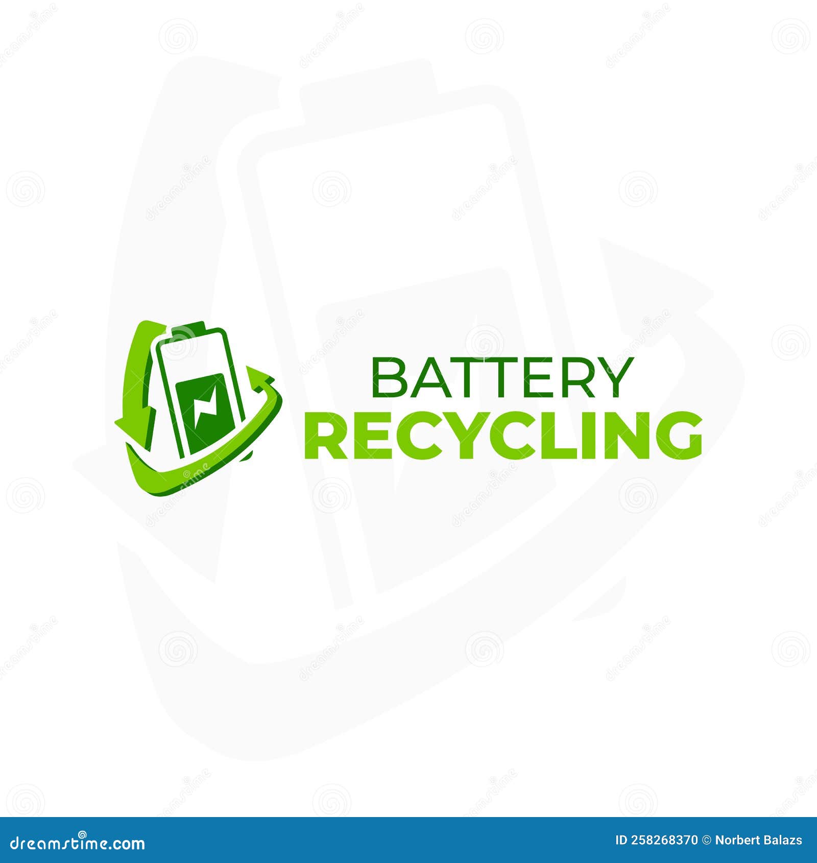 Battery Recycling Logo Template. Waste Battery Recycling Icon Stock ...