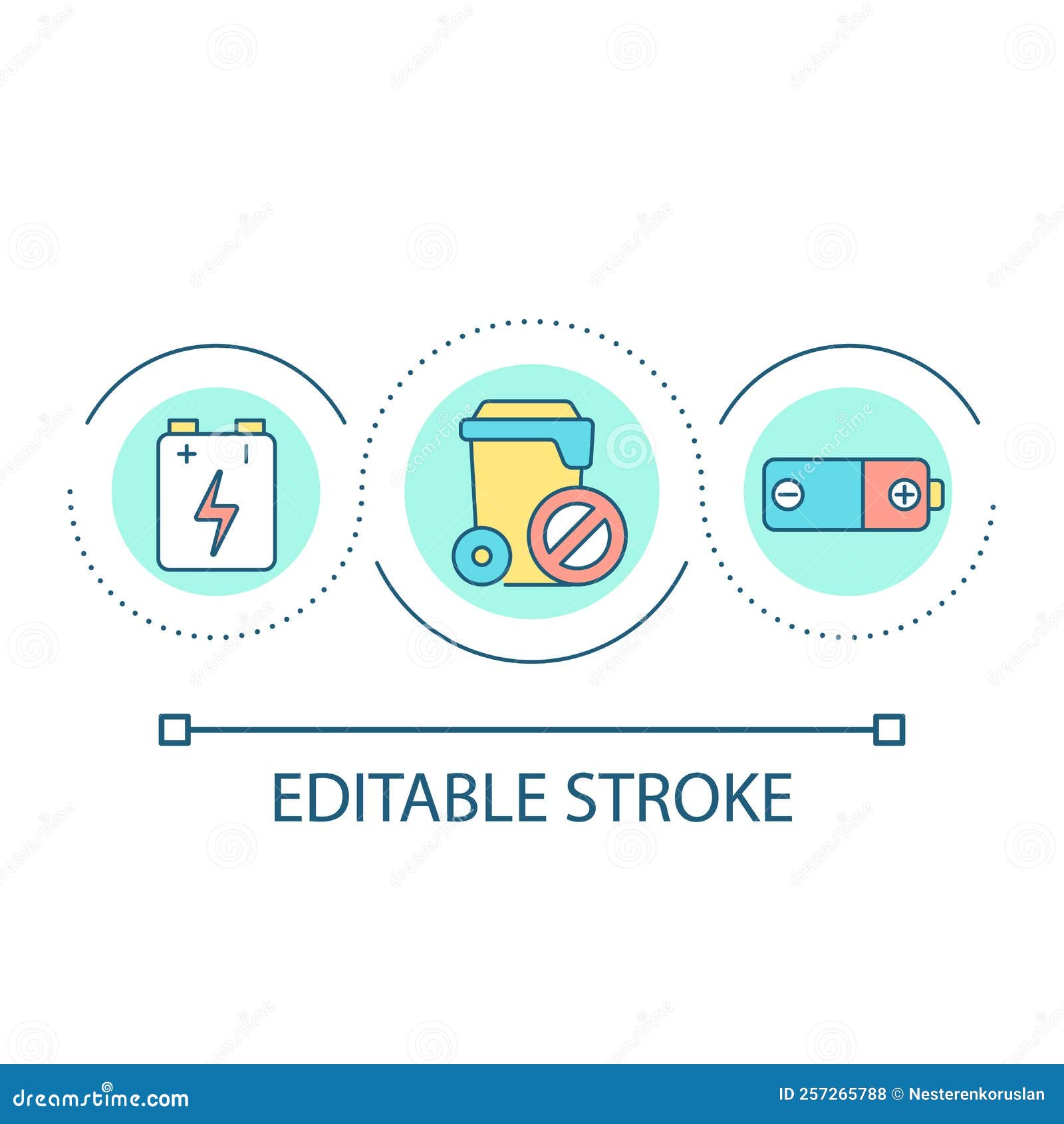 Battery Recycling Loop Concept Icon Stock Vector - Illustration of icon ...