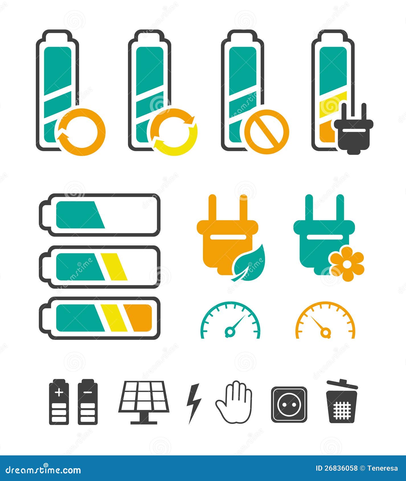 Pictograms For The Recycling Symbols, Products For Design Royalty-Free ...