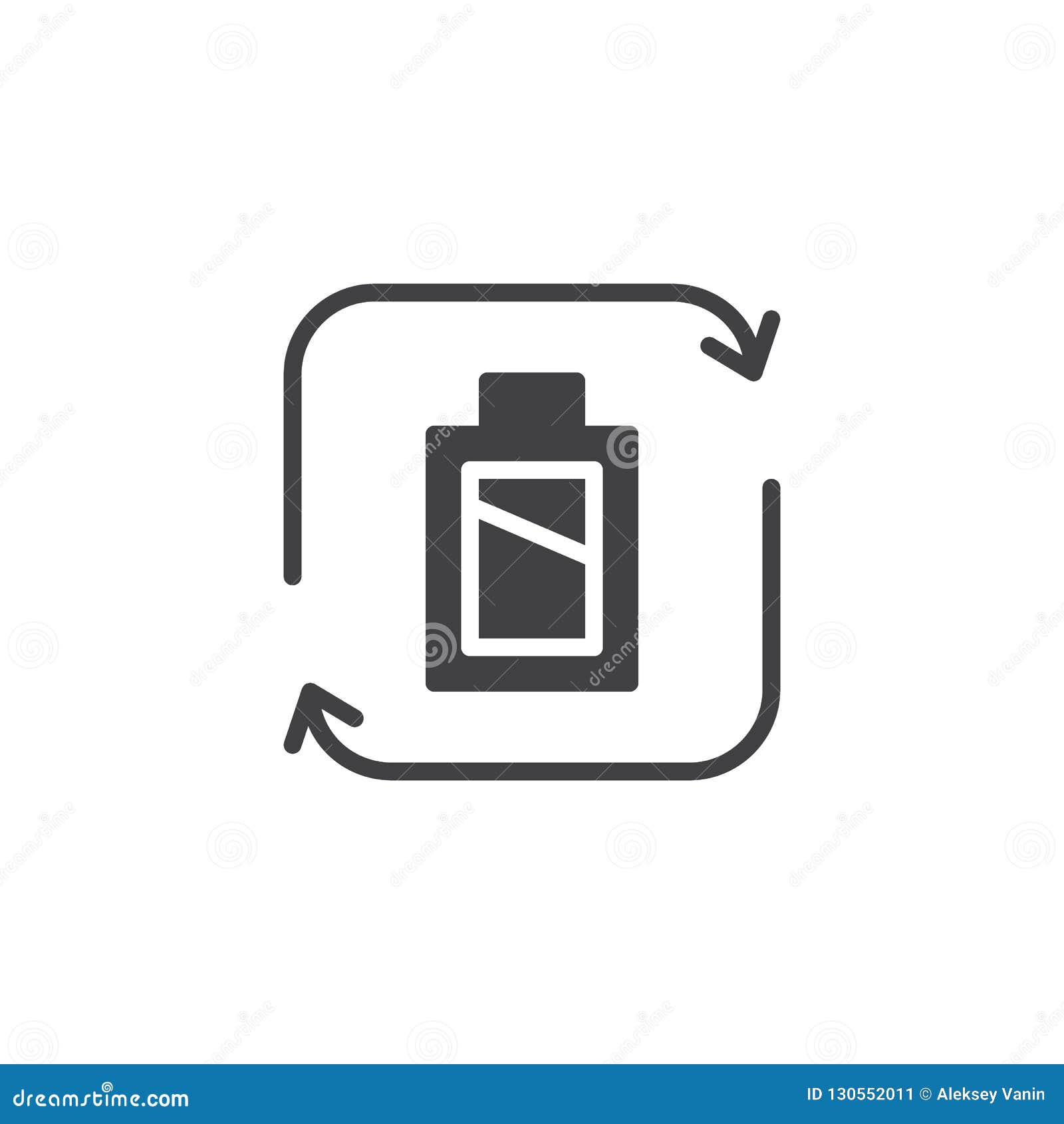 Battery Recycling Vector Icon Stock Vector - Illustration of icon, flat ...