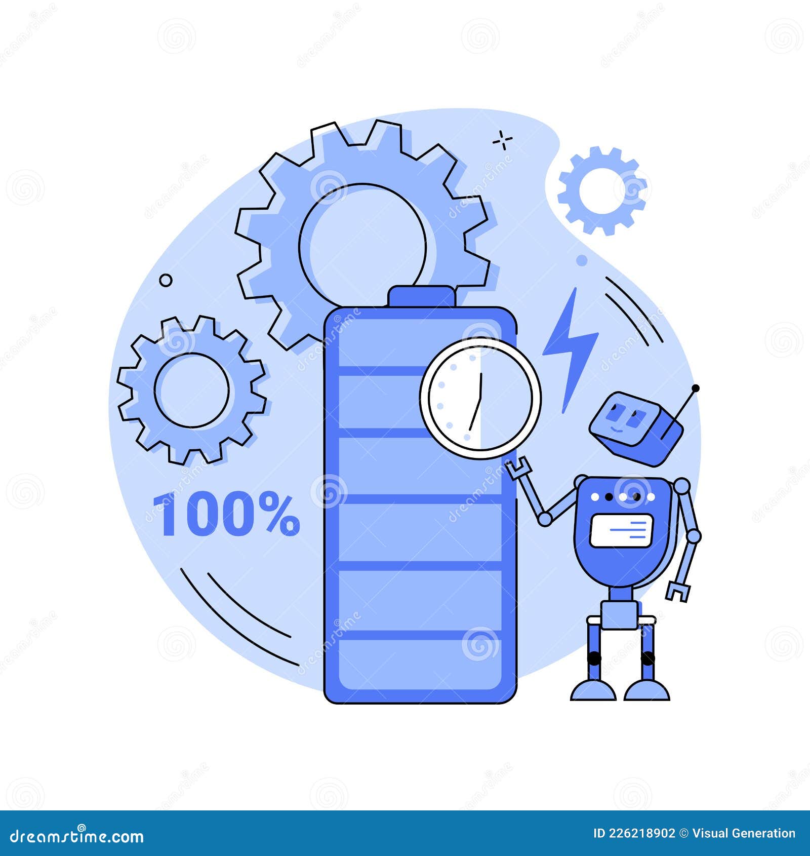 Battery Runtime Abstract Concept Vector Illustration. Stock Vector ...