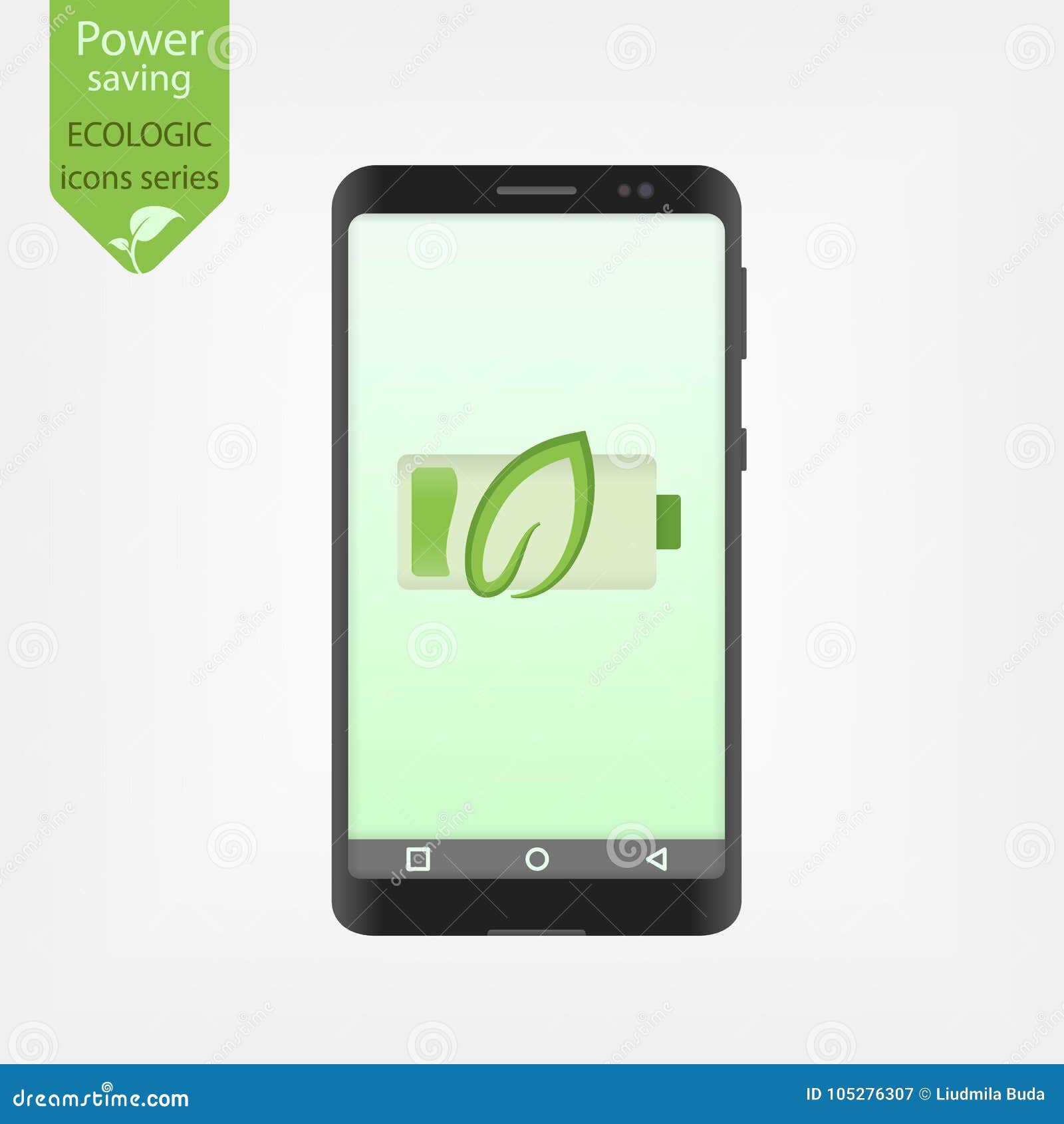 Battery Save Mode and Phone Mockup Stock Vector - Illustration of ...