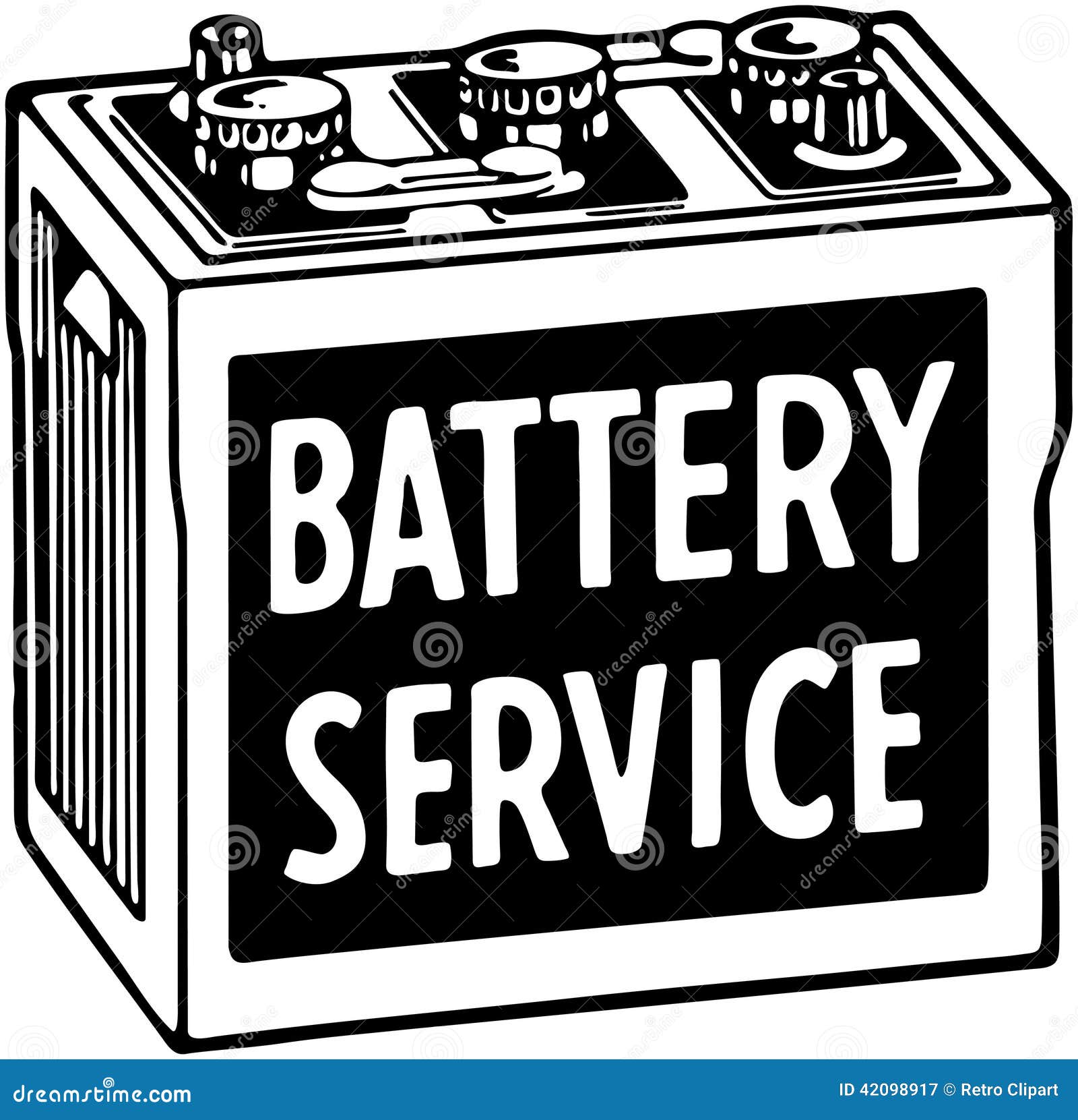 Battery Service stock vector. Illustration of cars, service - 42098917