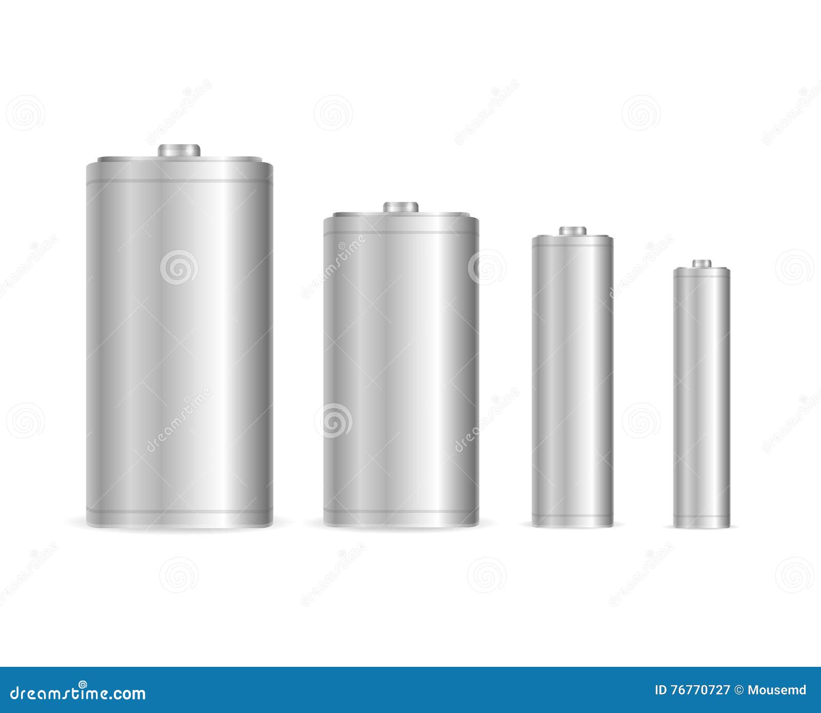 Battery Set Template Blank. Vector Stock Vector - Illustration of ...