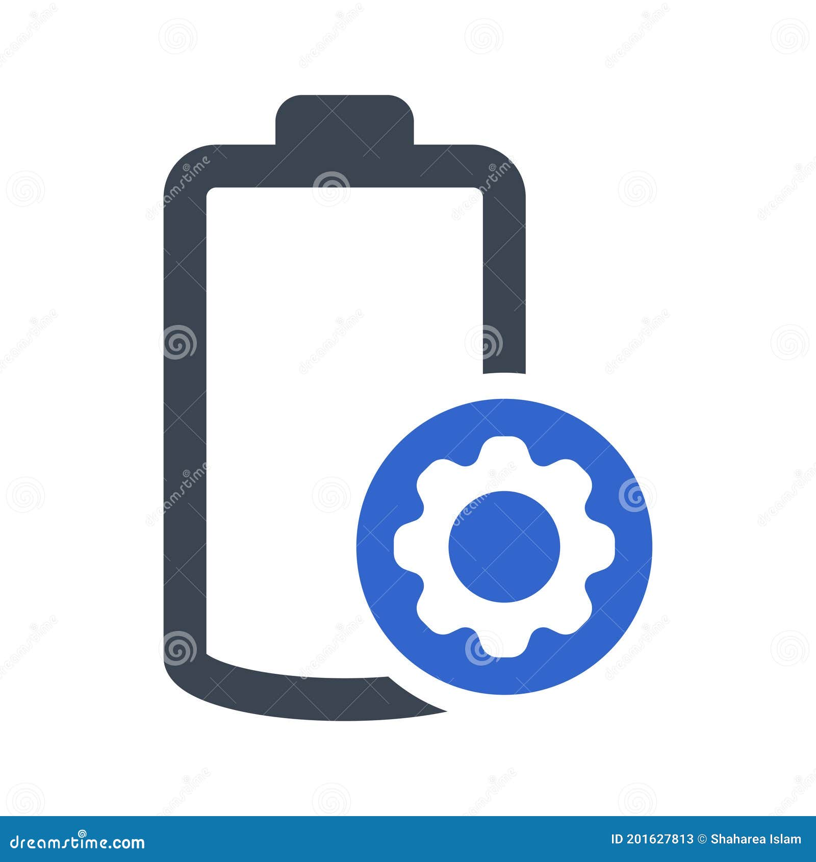 Battery setting icon stock vector. Illustration of vector - 201627813