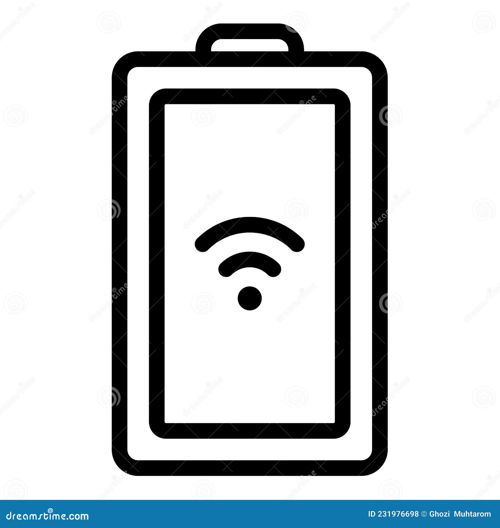 Battery Smart Charging Single Isolated Icon with Outline Style Stock ...