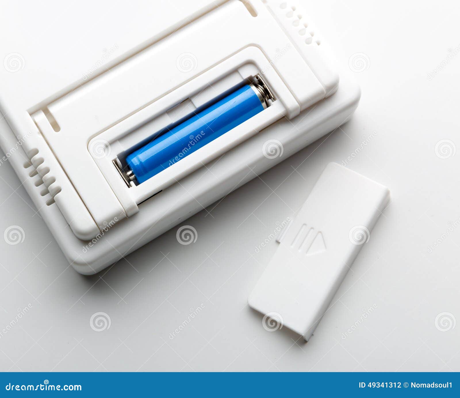 Battery in the socket stock photo. Image of equipment - 49341312