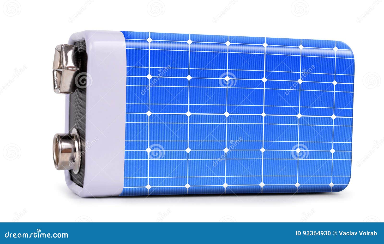 Battery from the Solar Panel Isolated on White Background. Stock Photo ...