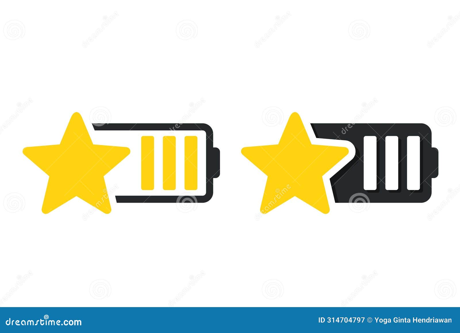 Battery Star Icon. Illustration Vector Stock Vector - Illustration of ...