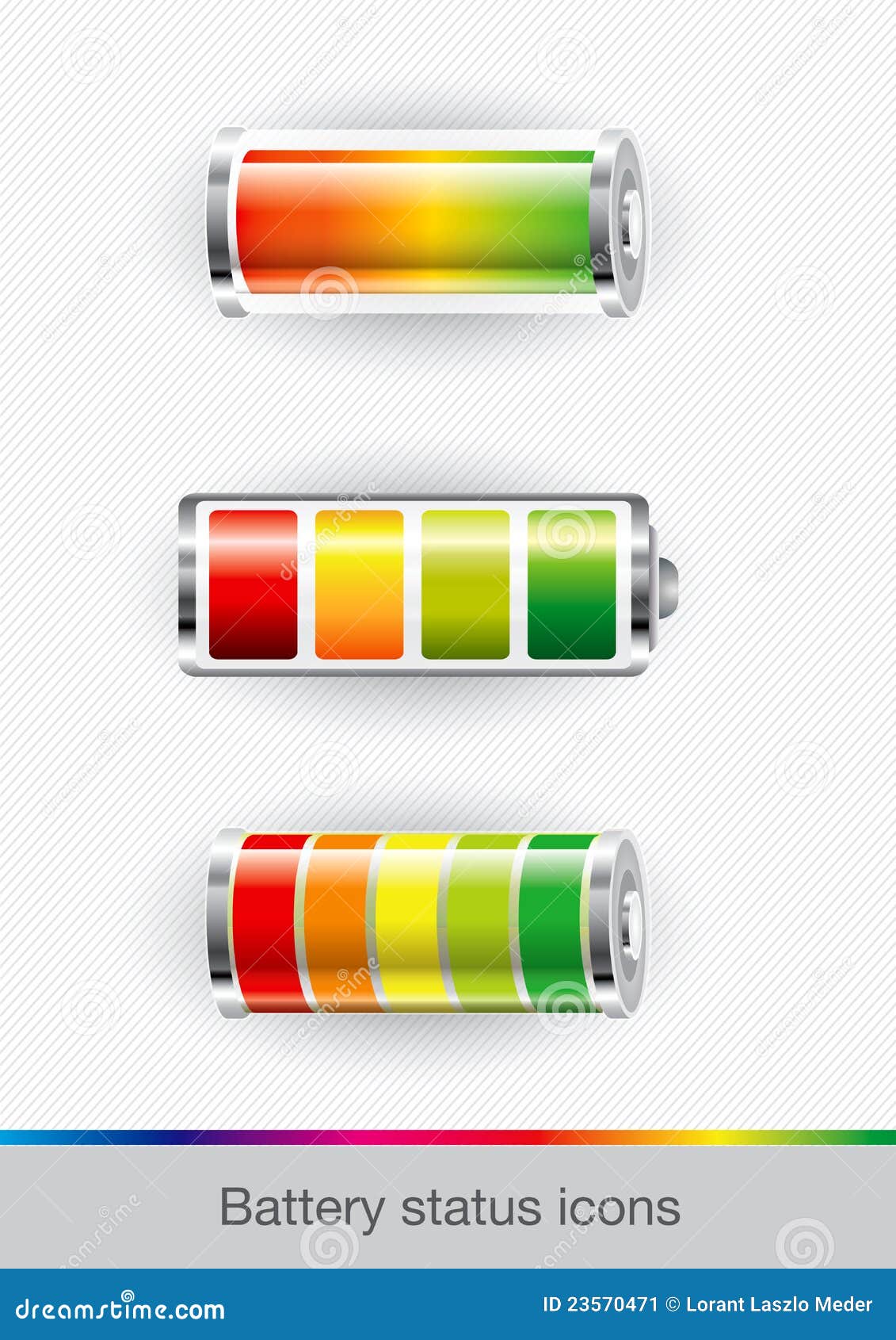 Battery status stock vector. Illustration of level, alkaline - 23570471