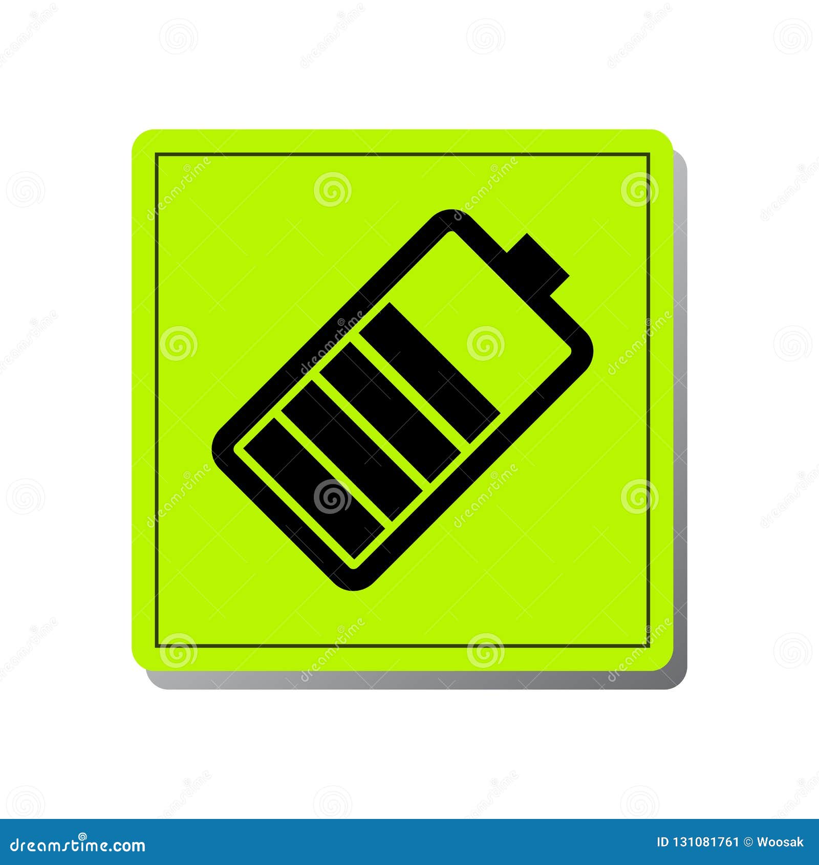 Battery status symbol stock illustration. Illustration of battery ...