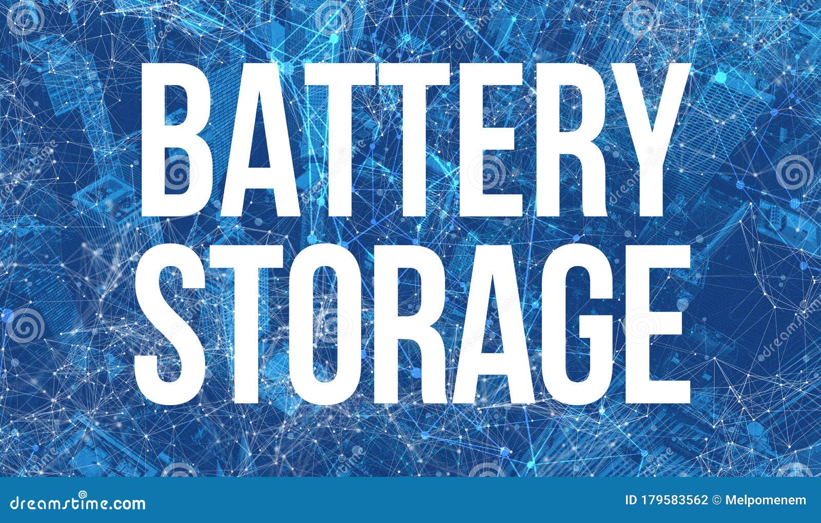Battery Storage Theme with Abstract Cityscape Stock Illustration ...