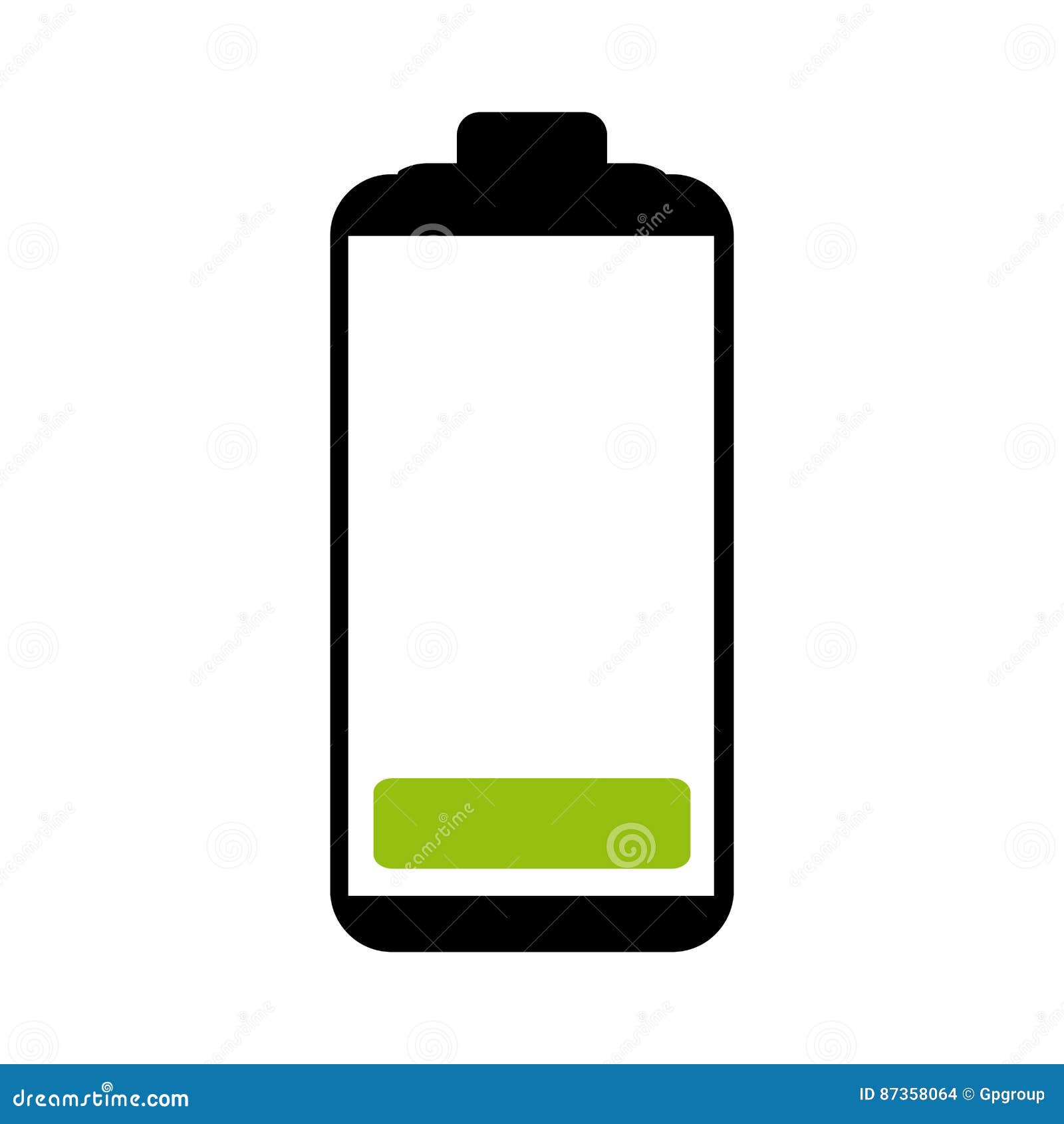 Battery Symbol with Level Low Energy Charge Stock Illustration ...