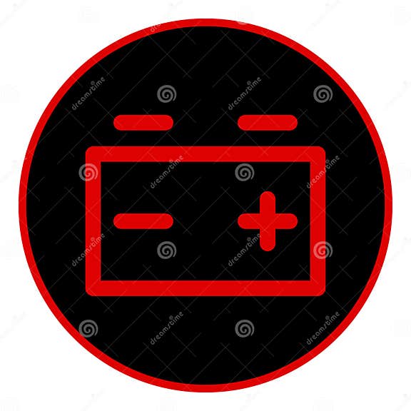 Battery System Warning Light Symbol Sign, Vector Illustration, Isolate ...