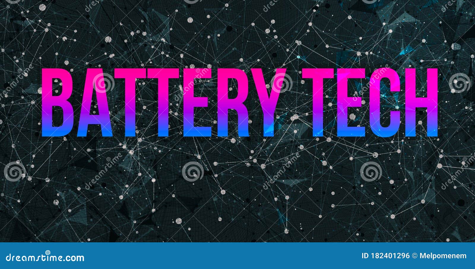Battery Tech Theme with Abstract Network Patterns Stock Illustration ...