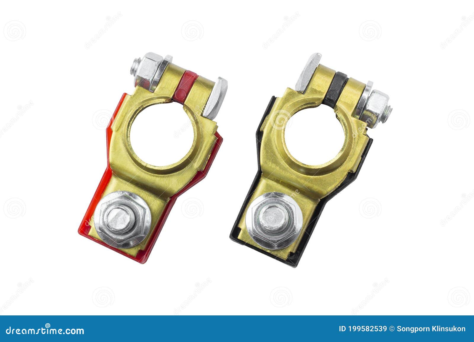 Battery Terminal Isolated on White Background Stock Image - Image of ...
