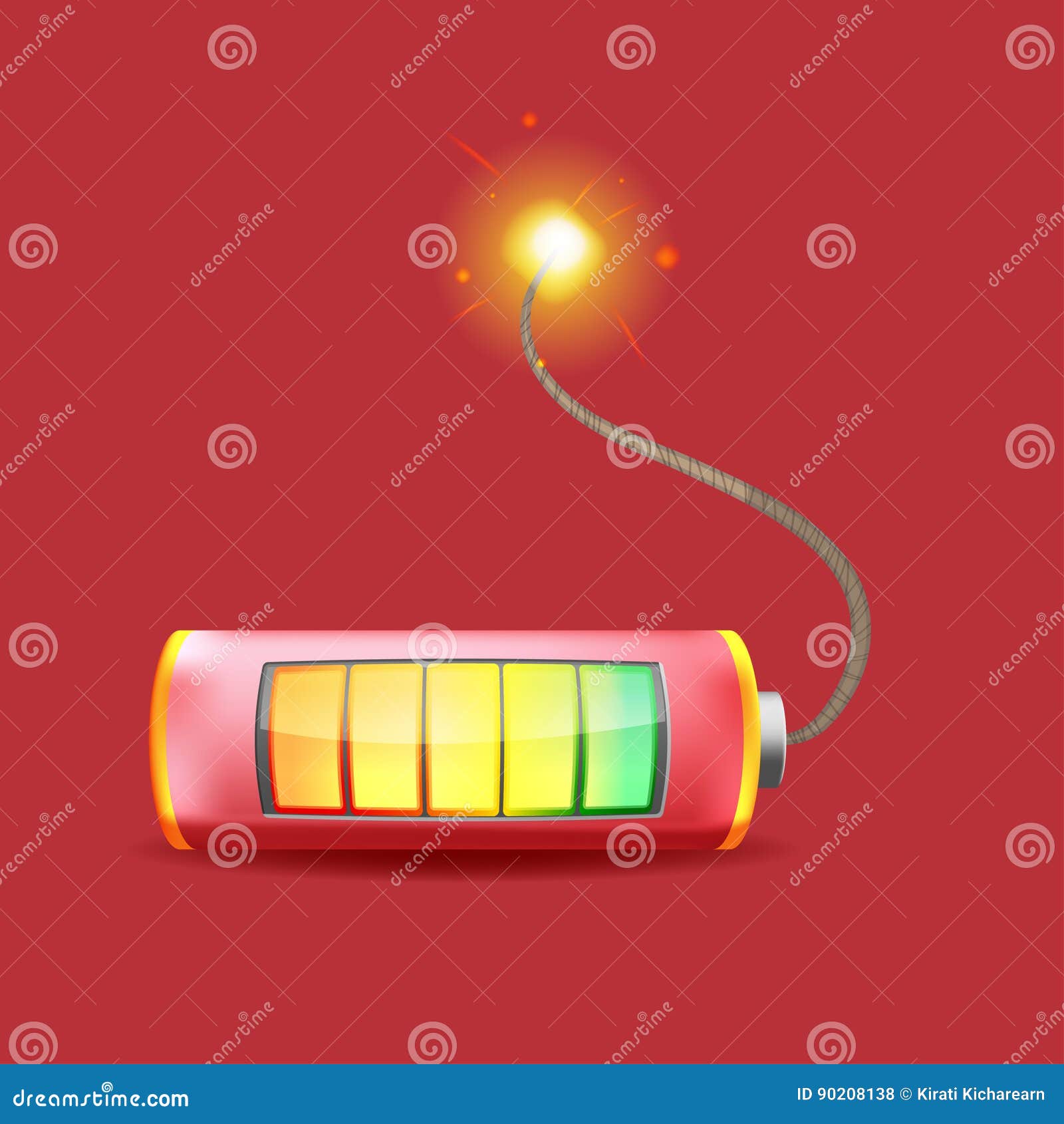 Battery Time Bomb Logo Symbol Stock Vector - Illustration of blue ...