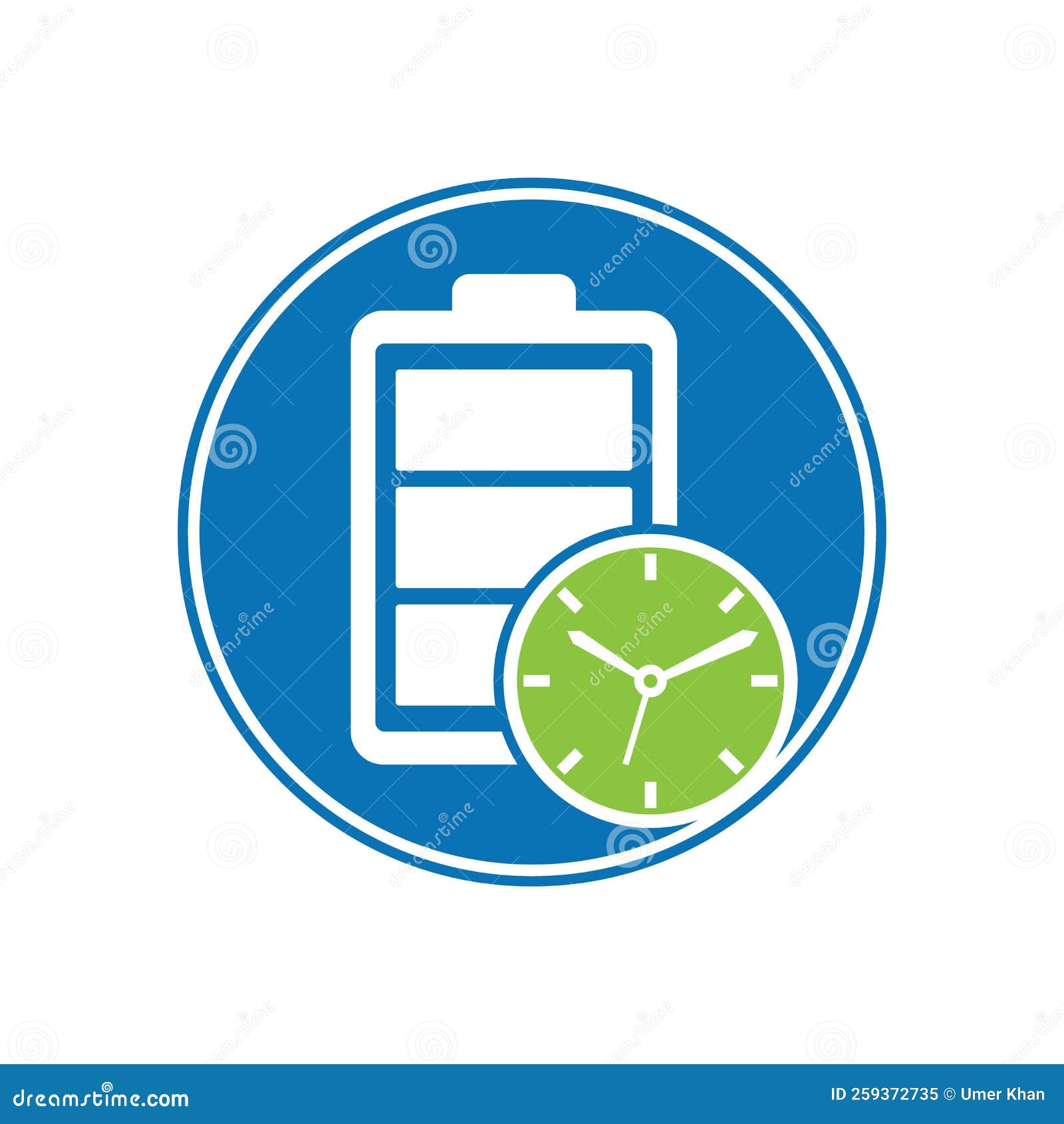 Battery Time Logo Design Template. Stock Vector - Illustration of fast ...