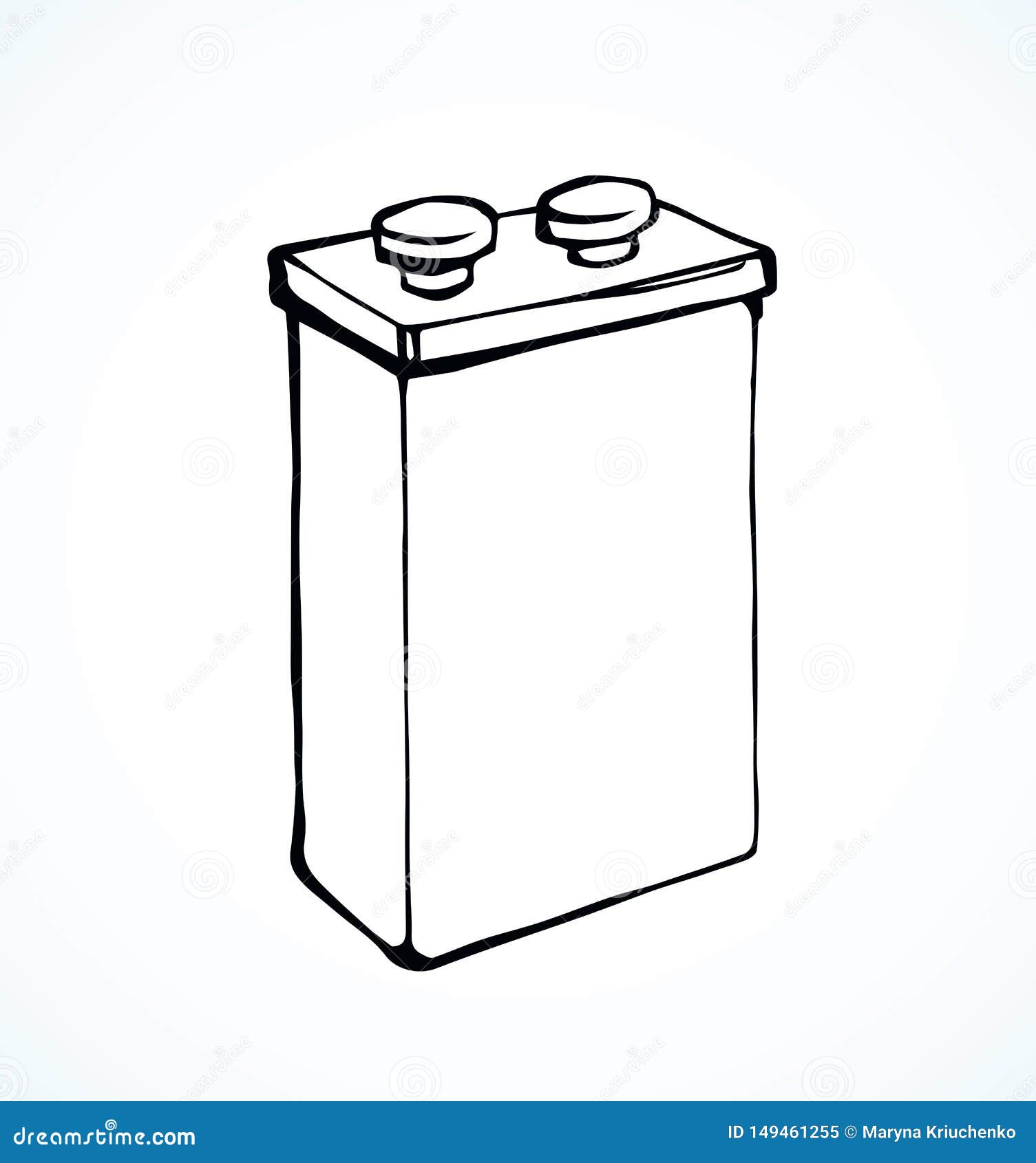 Battery. Vector drawing stock vector. Illustration of alkaline - 149461255
