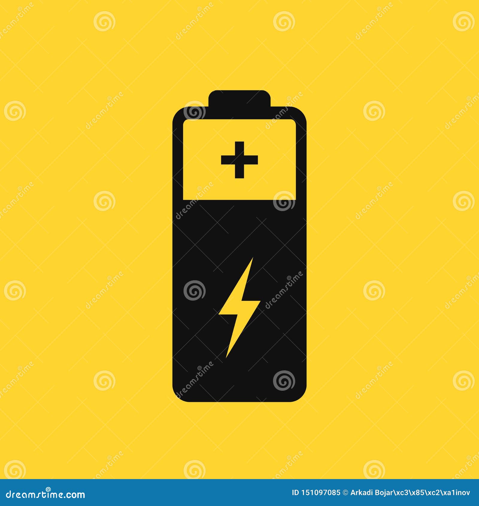 Battery vector pictogram stock vector. Illustration of button - 151097085