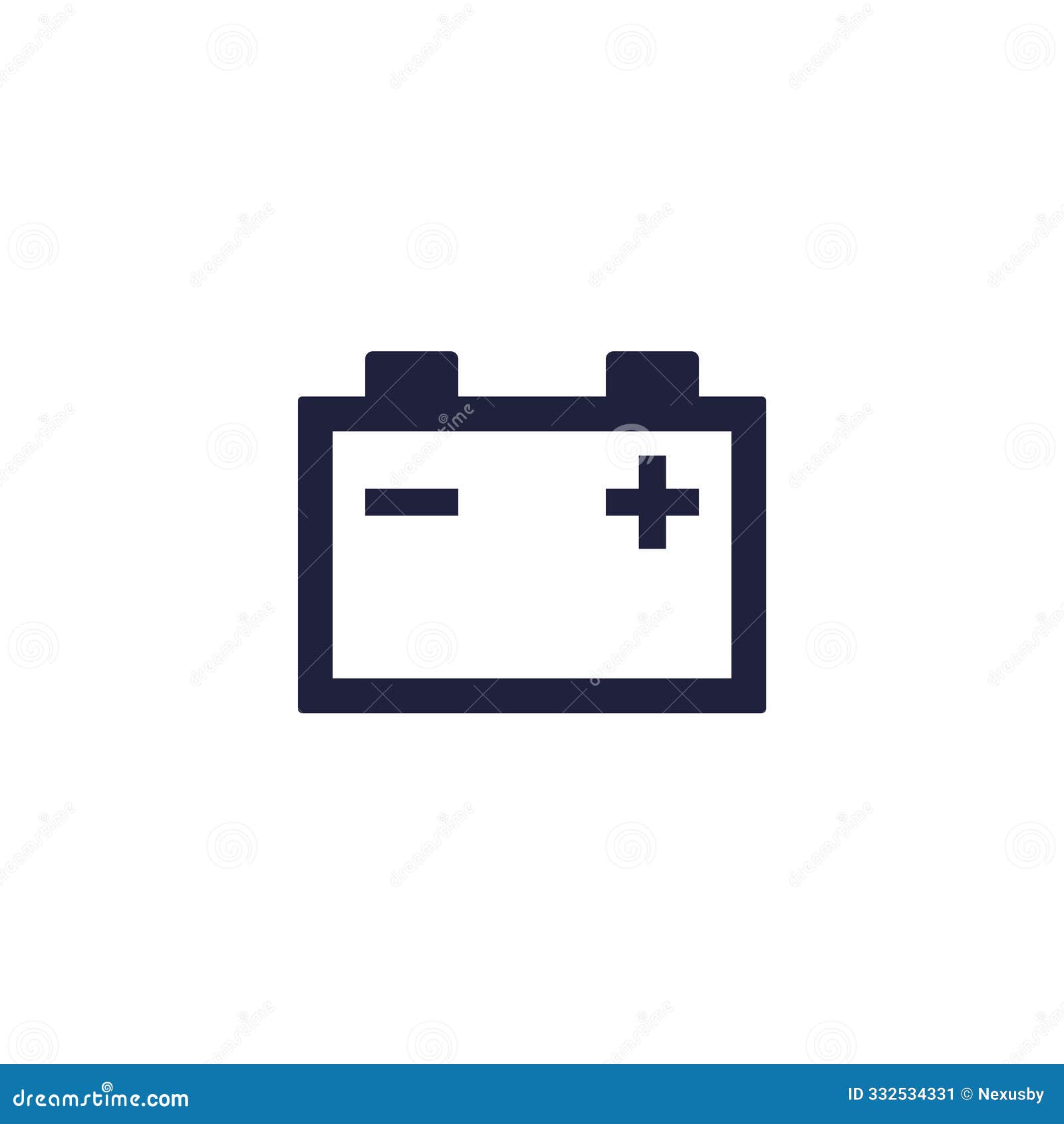 Battery Warning Icon, Pictogram on White Stock Illustration ...