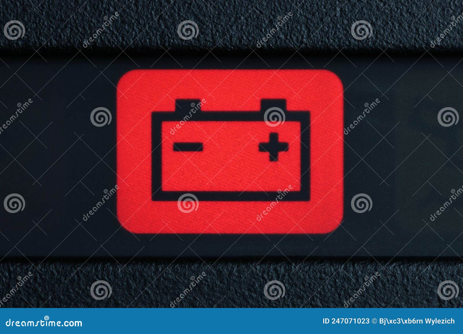 Battery warning light stock image. Image of dashboard - 247071023