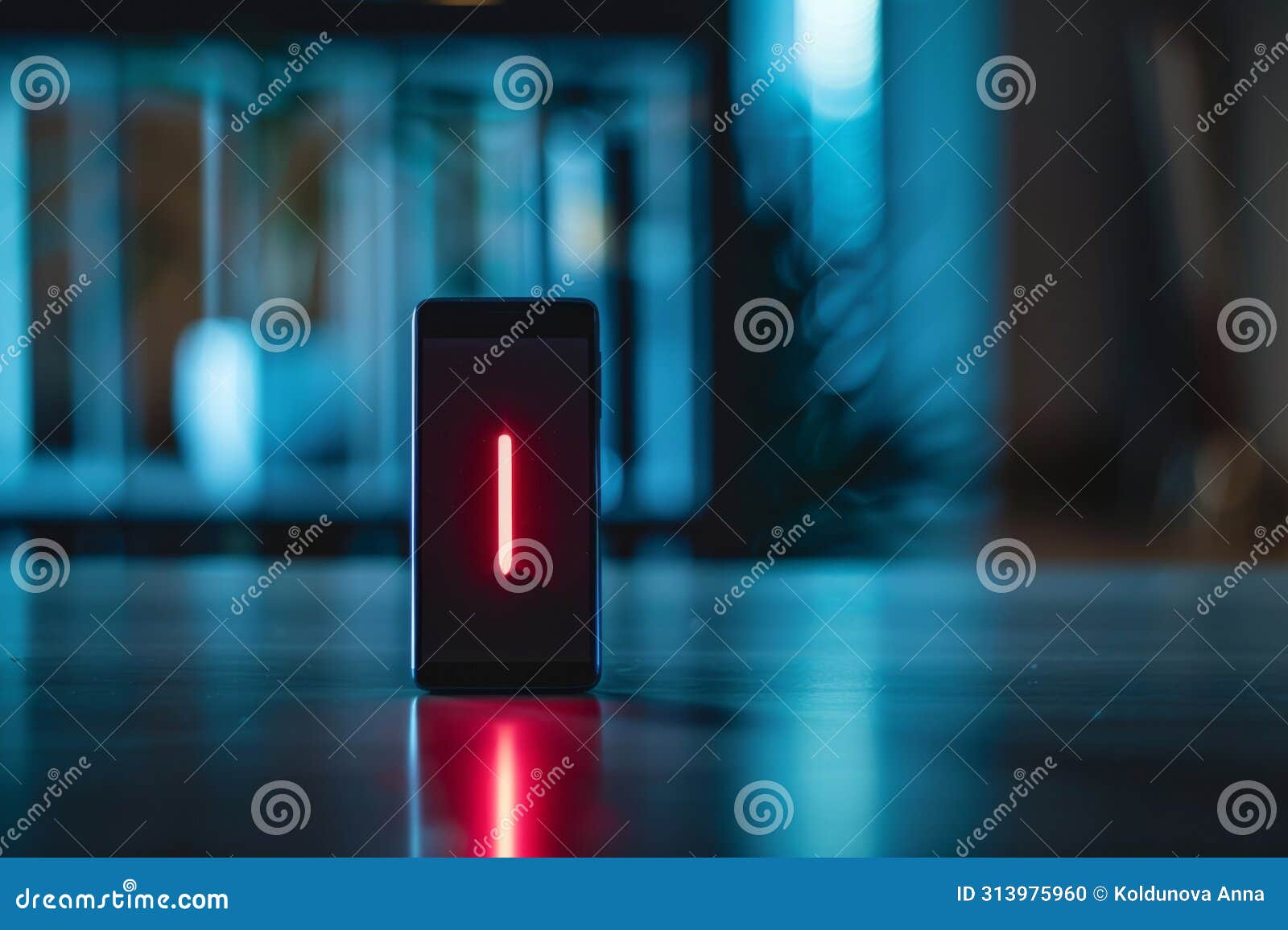 Battery Warning: Smartphone Displaying Critical Battery Level Created ...