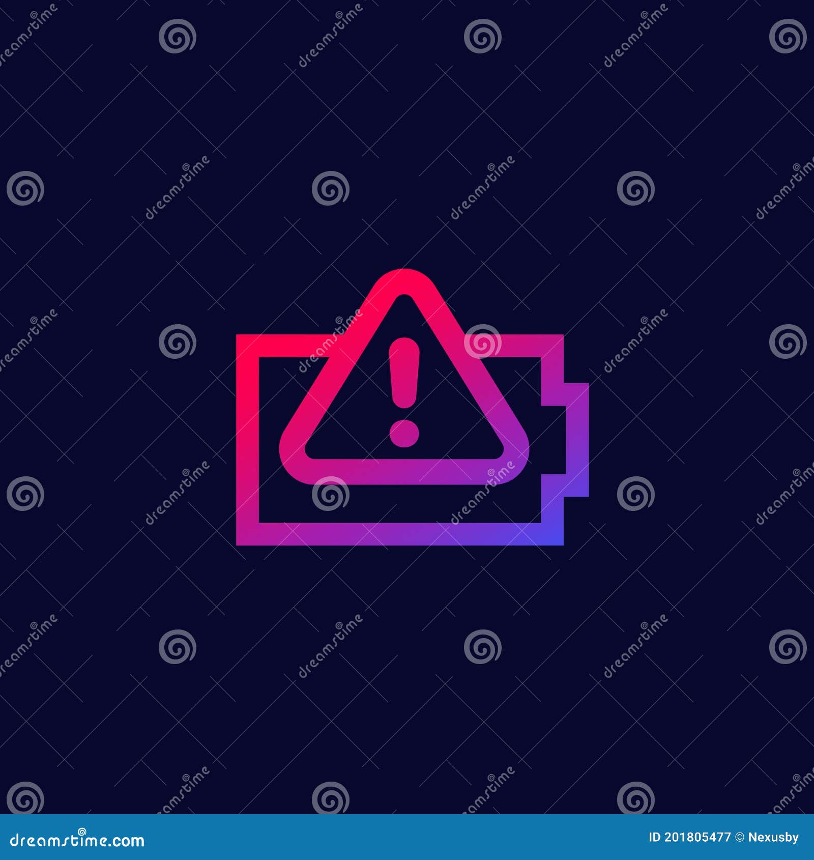 Battery Warning Vector Icon for Web and Apps Stock Vector ...