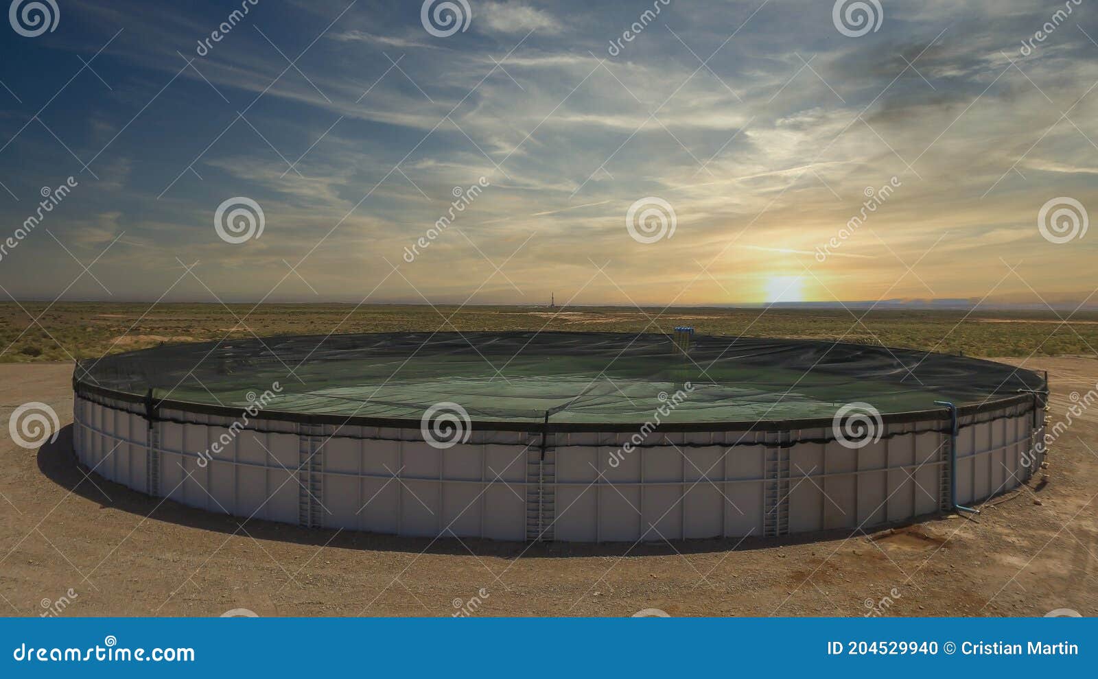 Battery of Water Tanks in Reservoir Stock Photo - Image of fuel ...