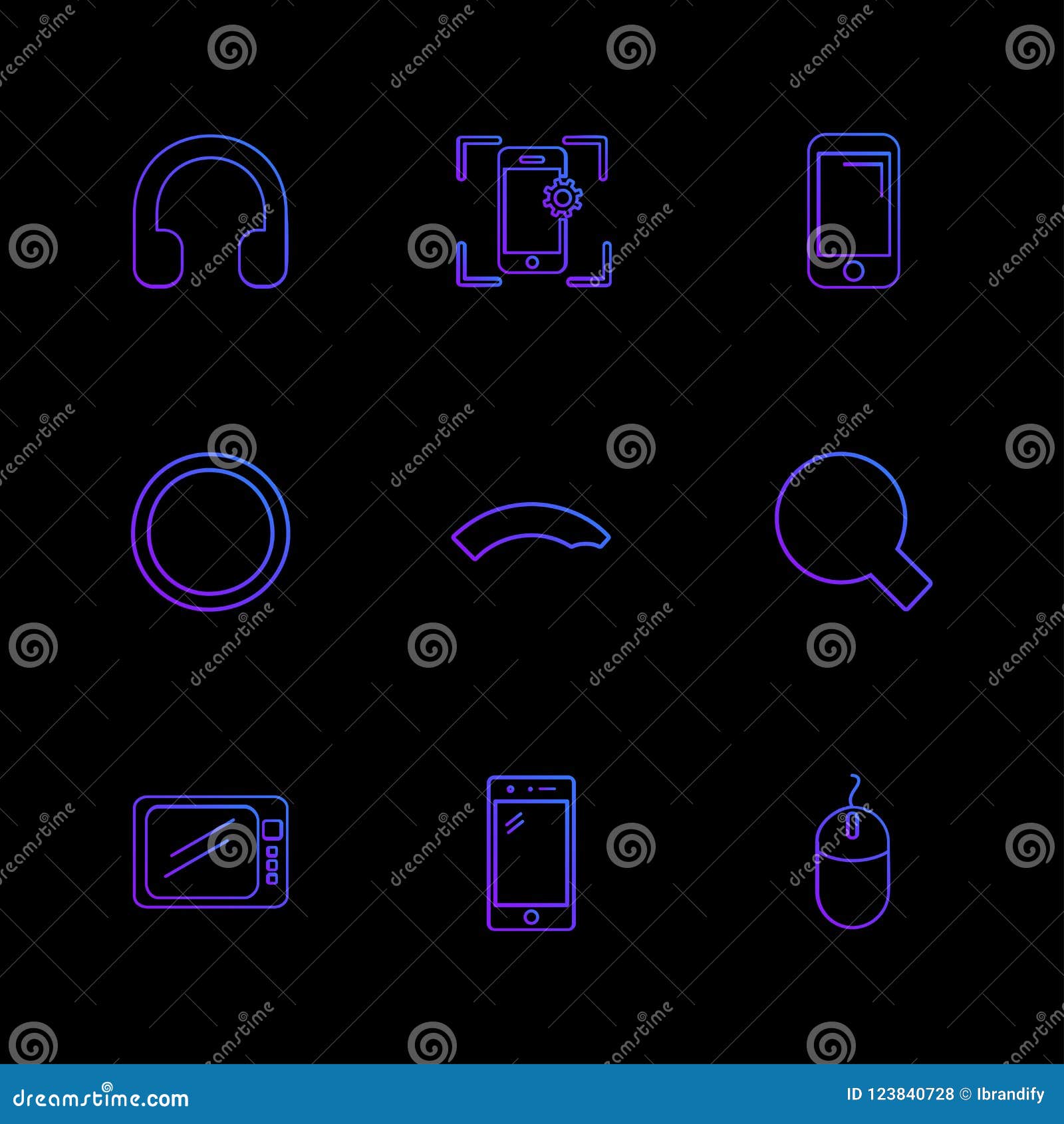 Battery , Wifi , Network , Infrared , Signals , Web , User Inter Stock ...