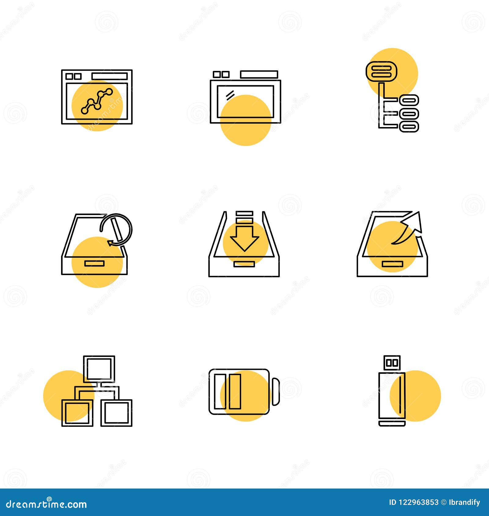 Battery , Wifi , Network , Infrared , Signals , Web , User Inter Stock ...