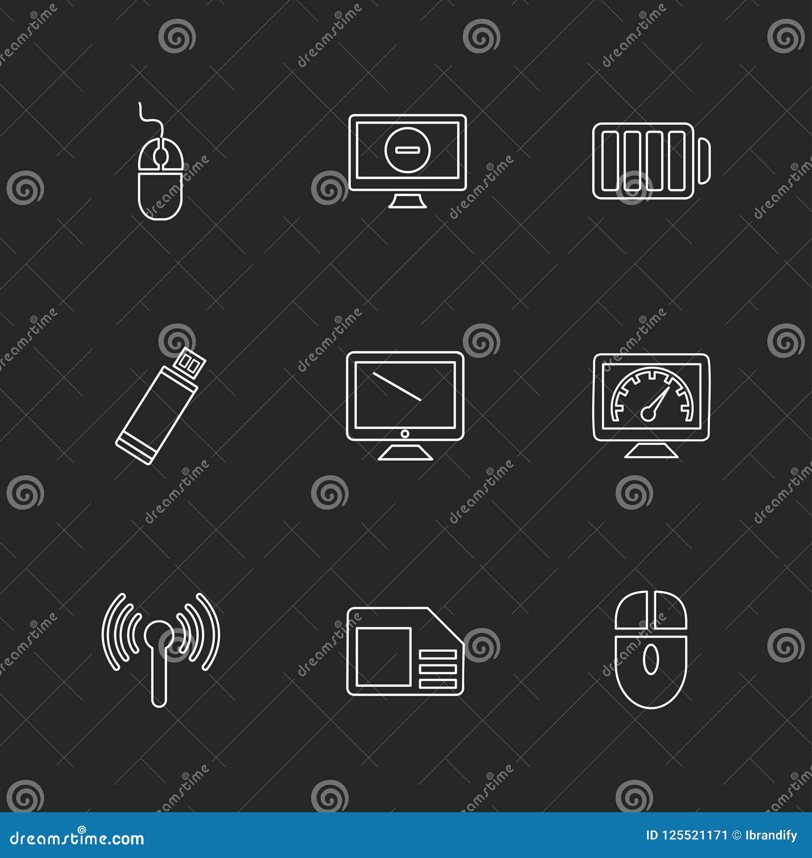 Battery , Wifi , Network , Infrared , Signals , Web , User Inter Stock ...