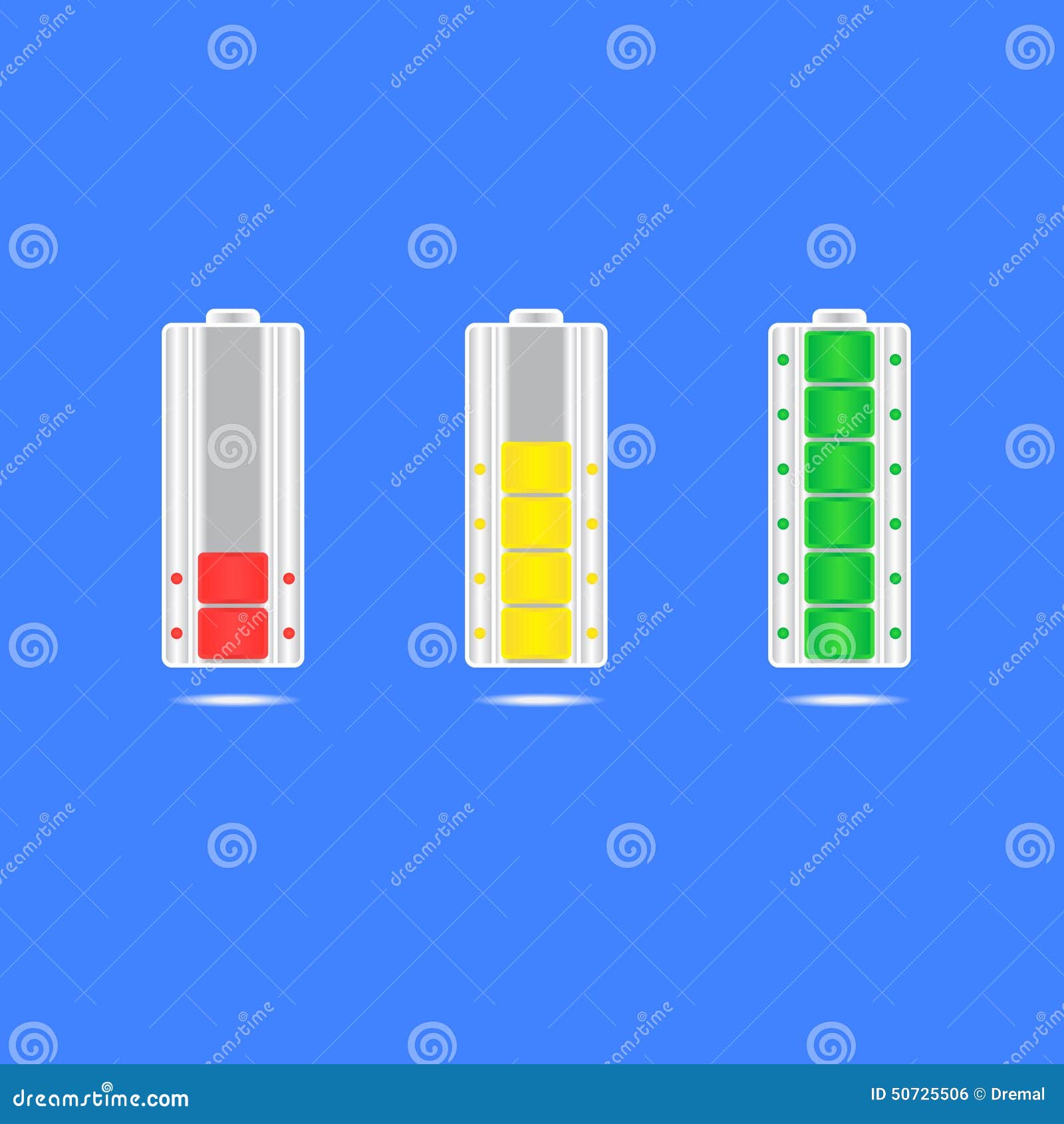 Batterys stock vector. Illustration of strength, energy - 50725506