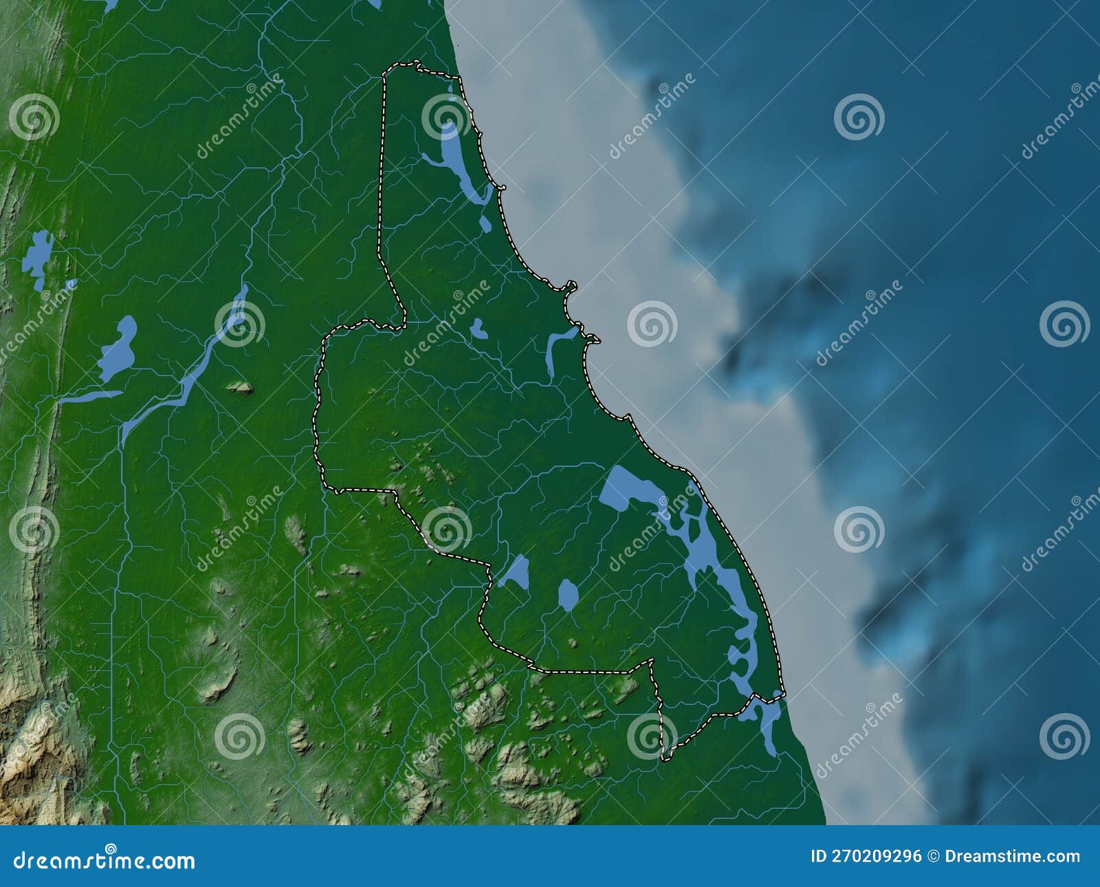 Batticaloa, Sri Lanka. Physical. No Legend Stock Illustration ...