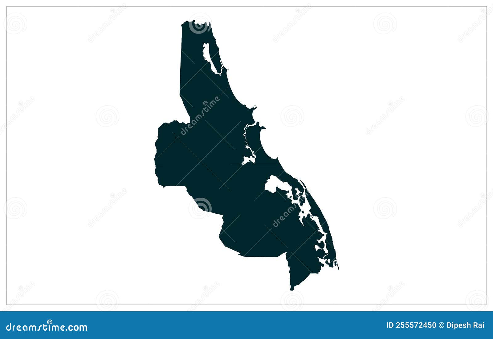 Batticaloa Map Illustration Srilanka Stock Illustration - Illustration ...