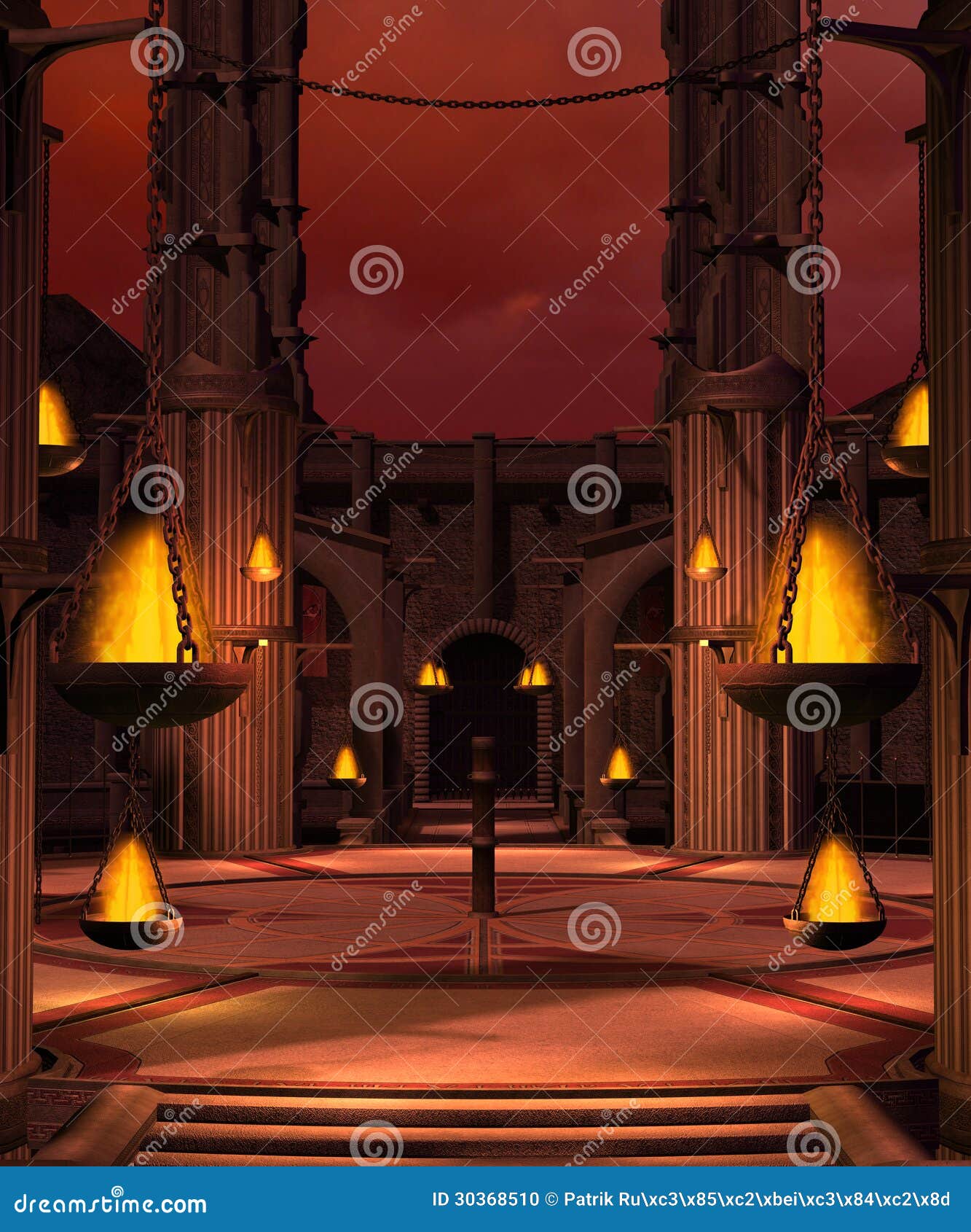 Battle Arena Or Flying Ground Island For Game Ui Vector Illustration ...