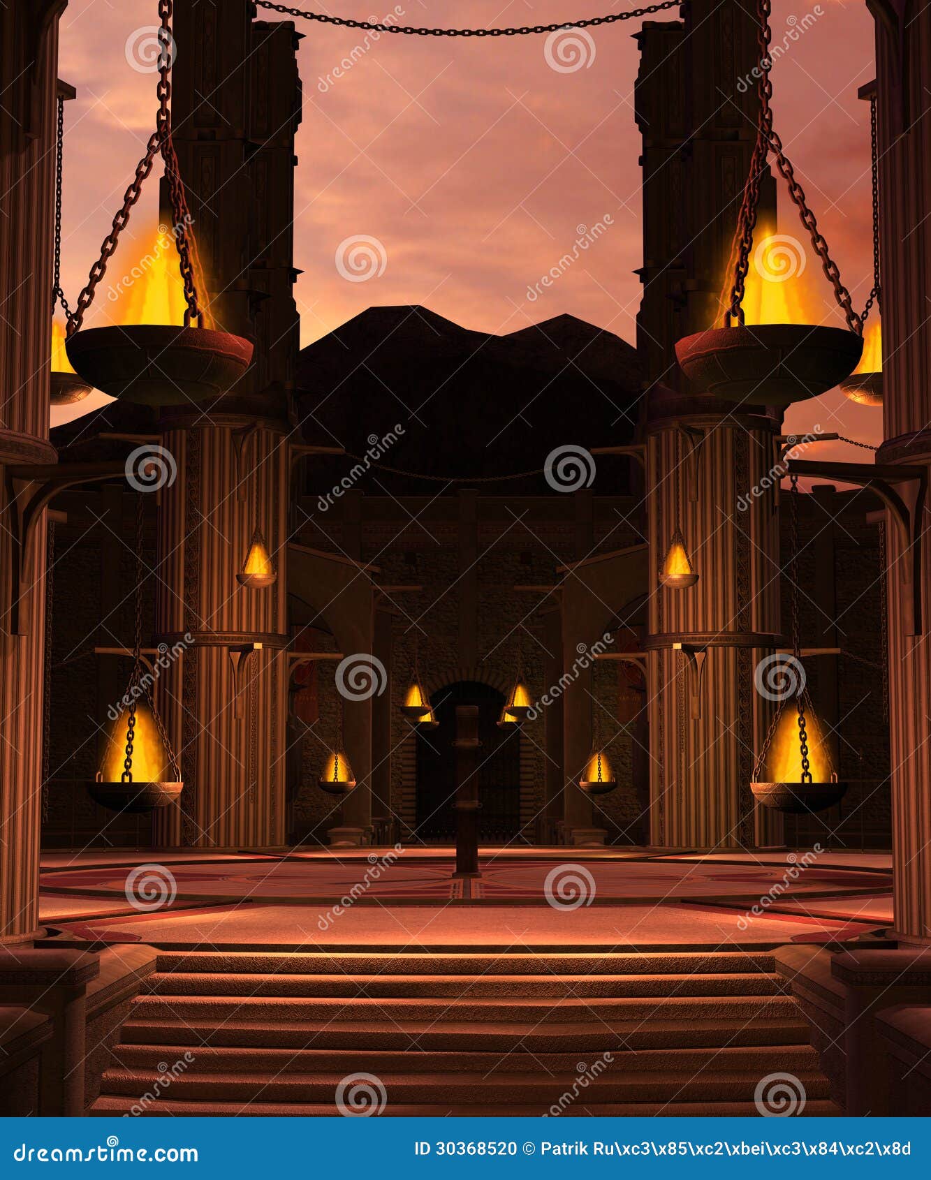 Battle Arena Or Flying Ground Island For Game Ui Vector Illustration ...