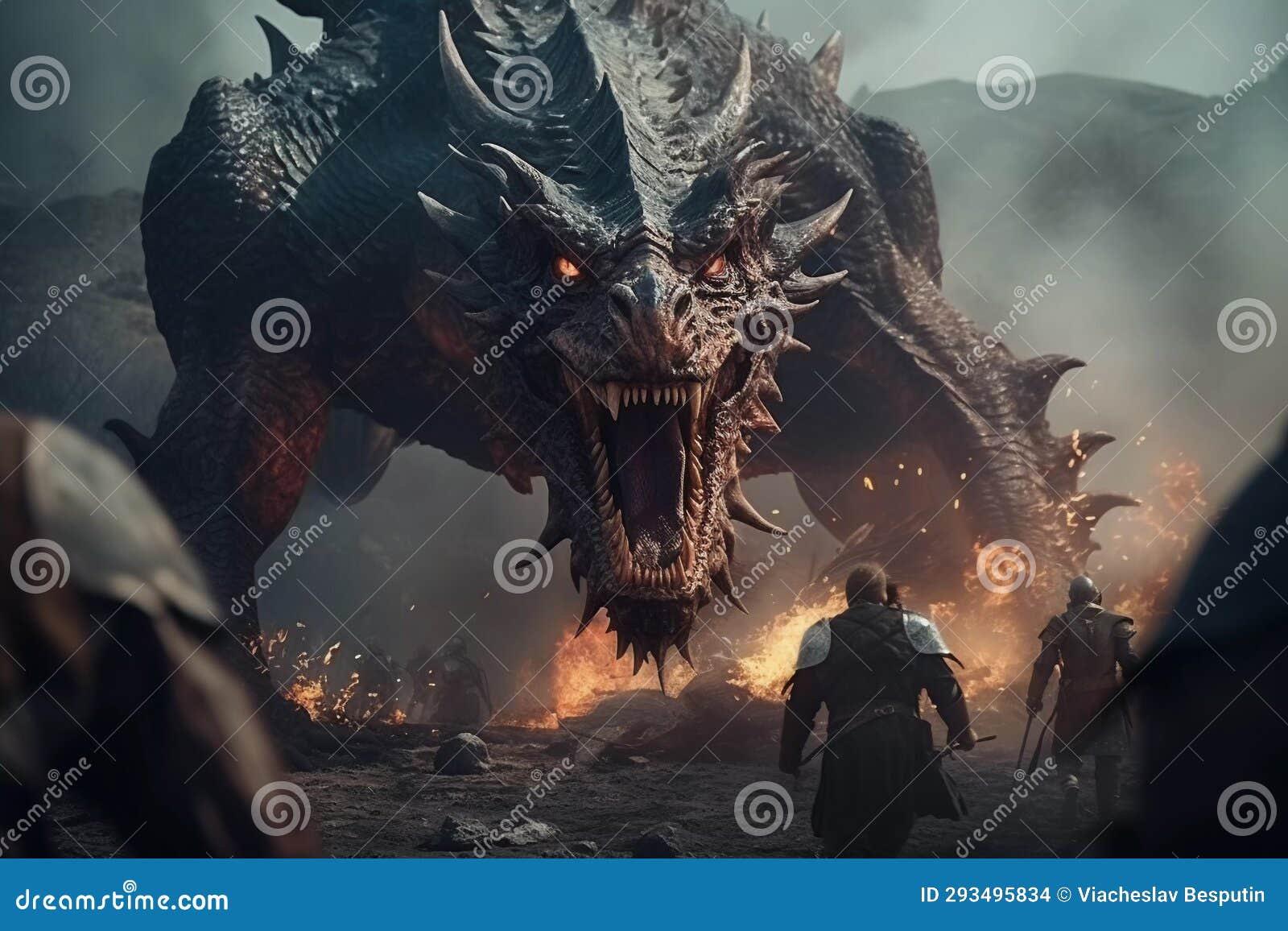 Battle between an Army of People Stock Illustration - Illustration of ...