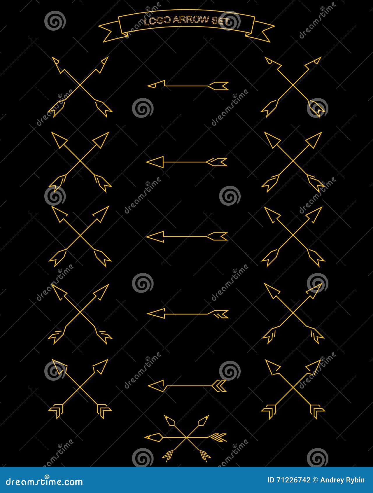 Battle arrows set stock vector. Illustration of retro - 71226742