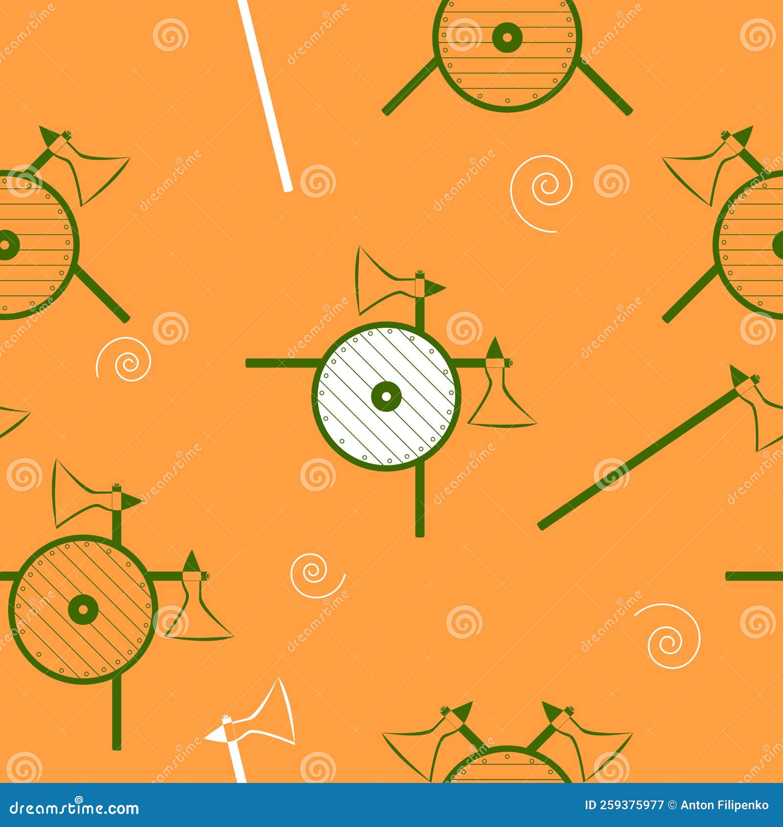 Battle Axe and Medieval Shield. Seamless Pattern. Weapon Texture Stock ...