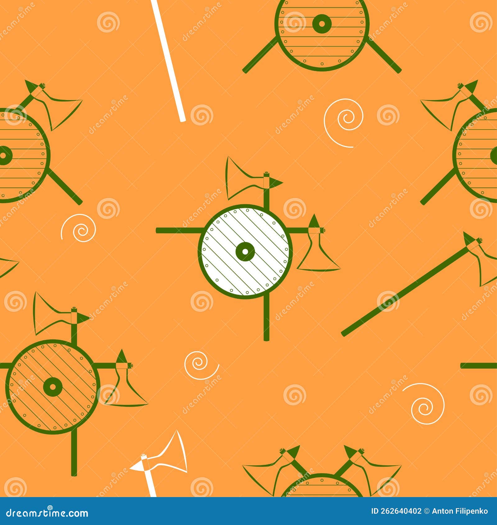 Battle Axe and Medieval Shield. Seamless Pattern. Weapon Texture Stock ...