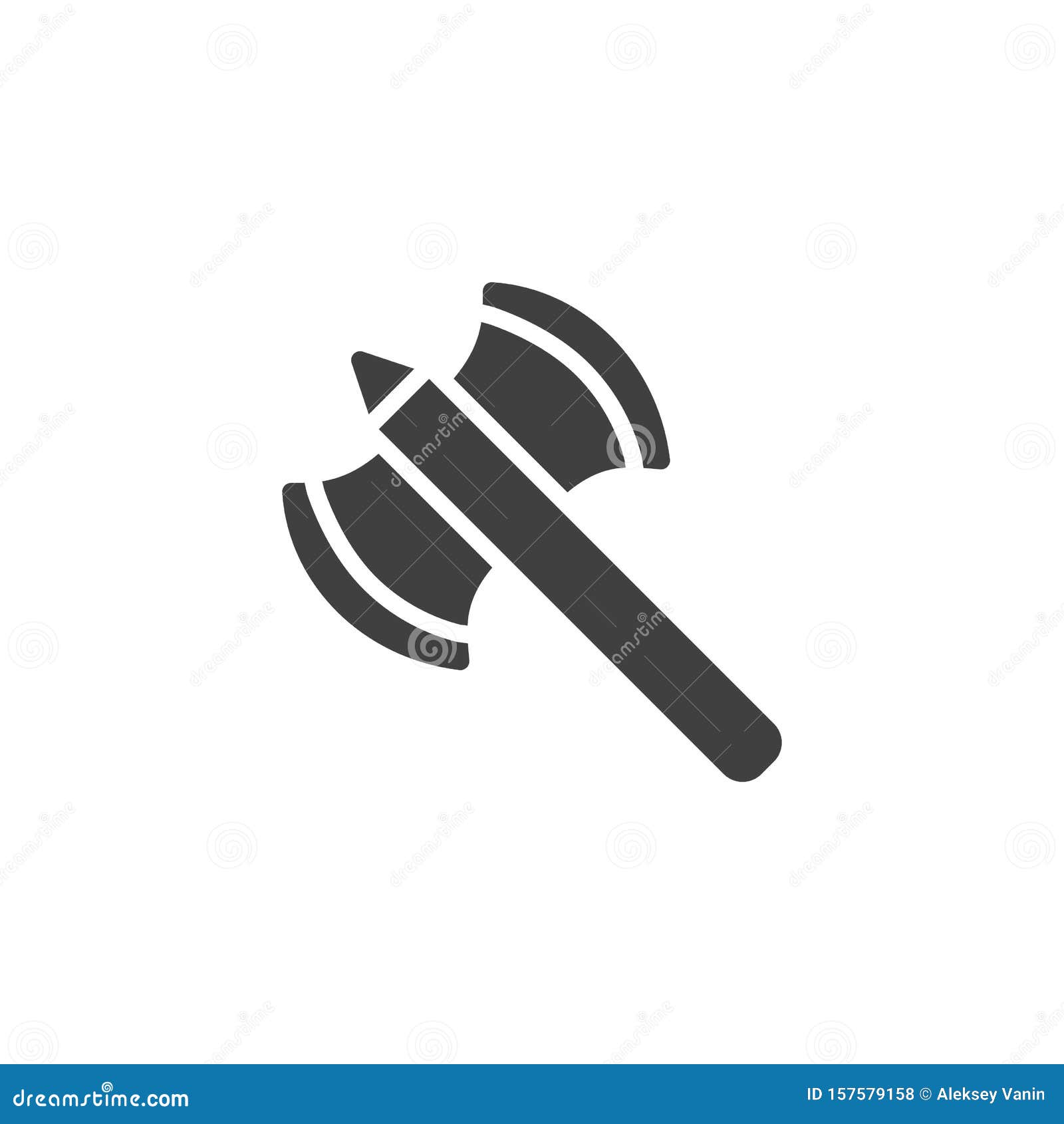 Battle axe vector icon stock vector. Illustration of abstract - 157579158