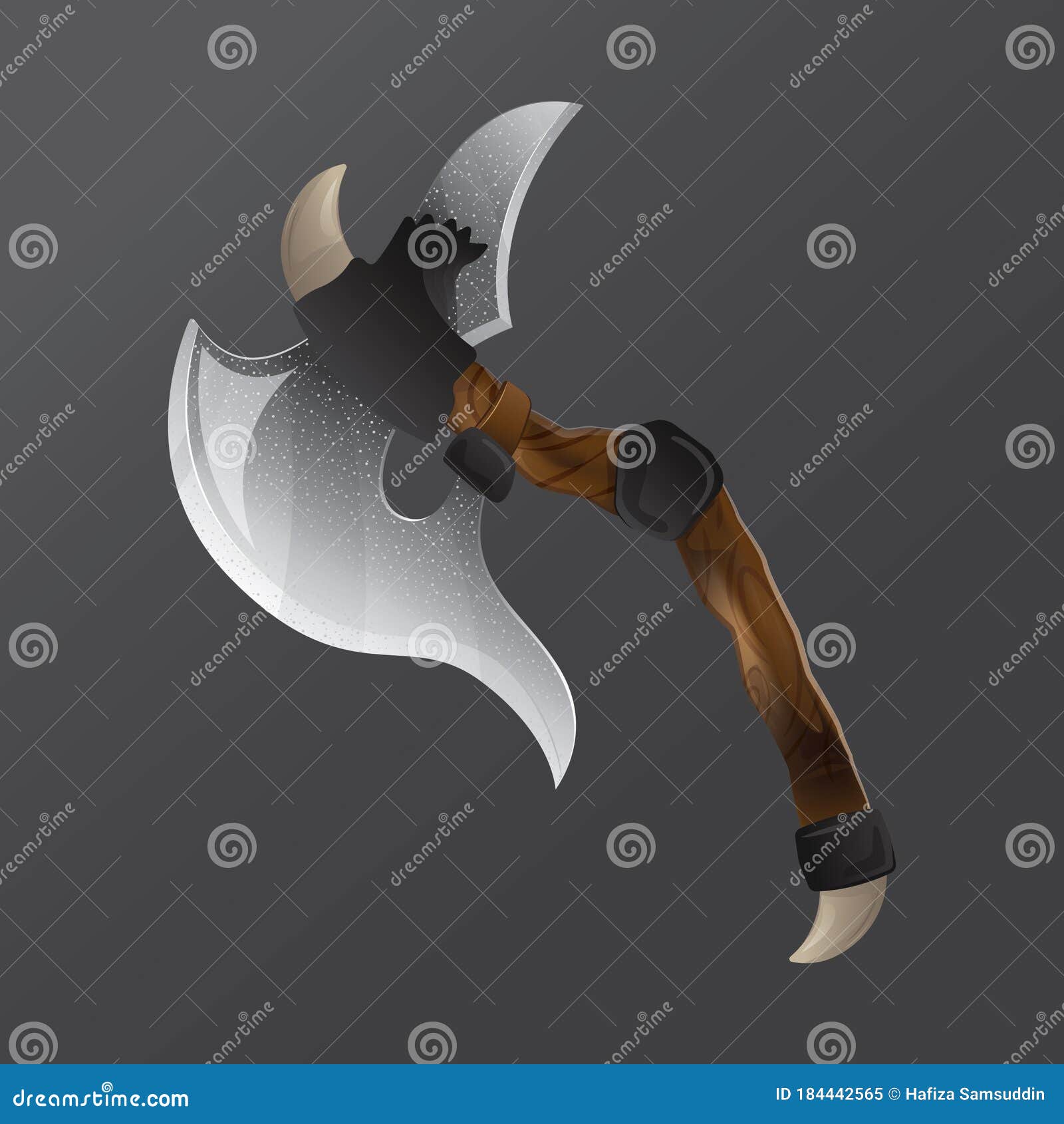 Battle Axe. Vector Illustration Decorative Background Design Stock ...