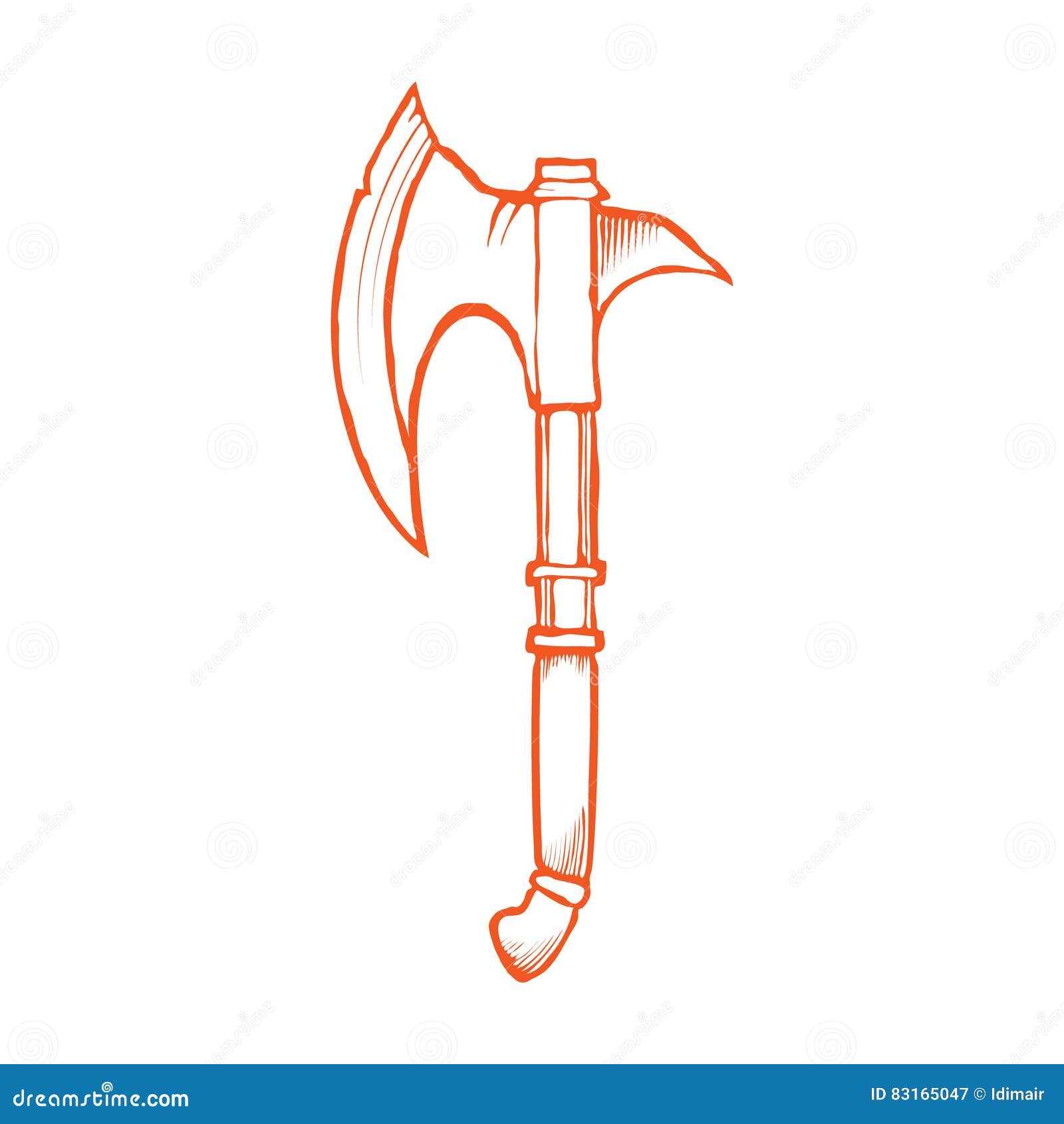 Battle Axe on White Background Vector Stock Vector - Illustration of ...