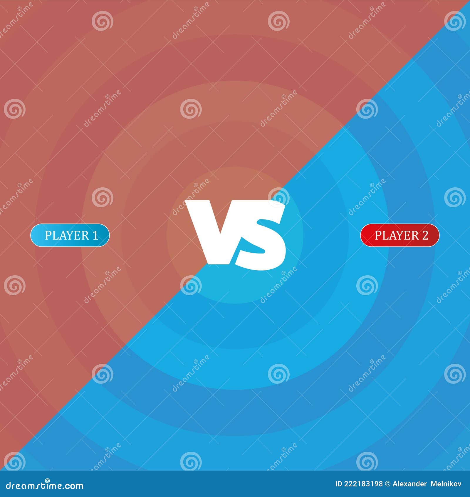Battle Background Icon, Background Player 1 Vs Player 2. Vector ...