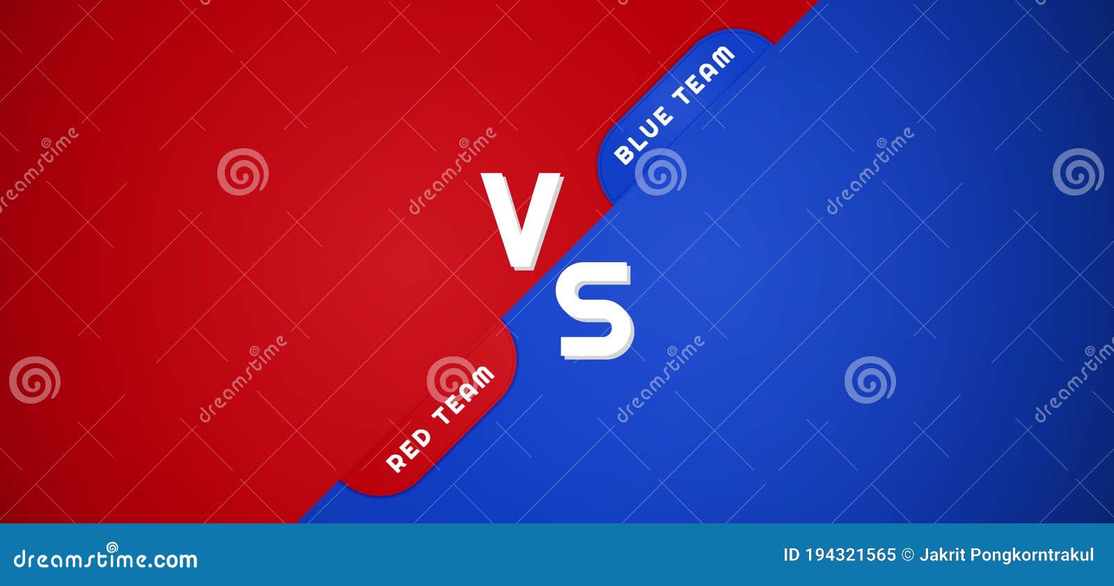 Vs Or Versus Team Red Blue Background For Boxing Battle Vector And ...