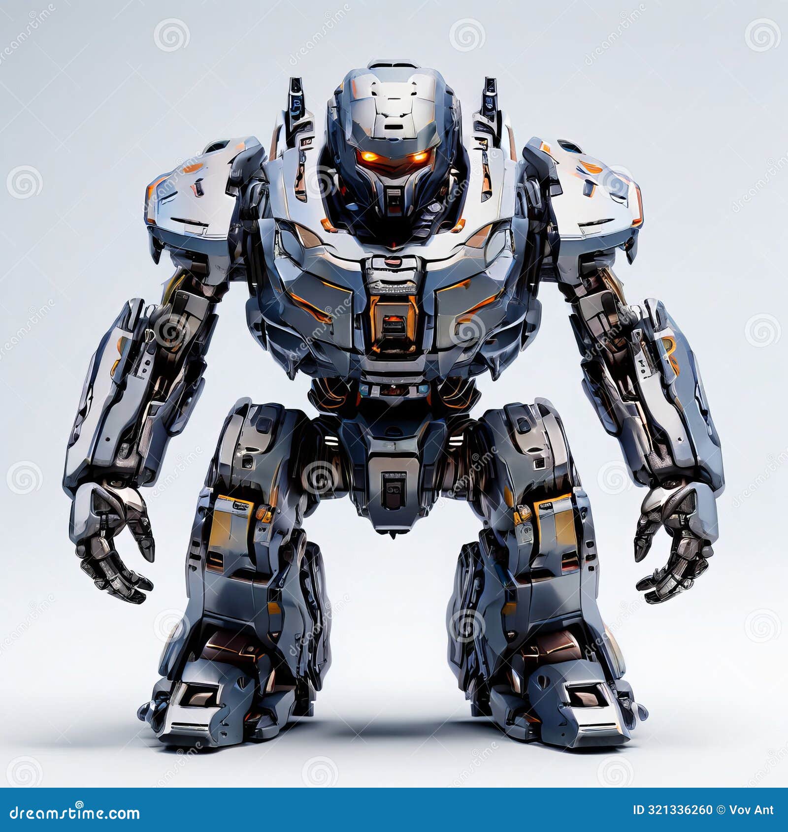 Battle Bot a Robot Designed for Combat Equipped with Weaponsand Stock ...