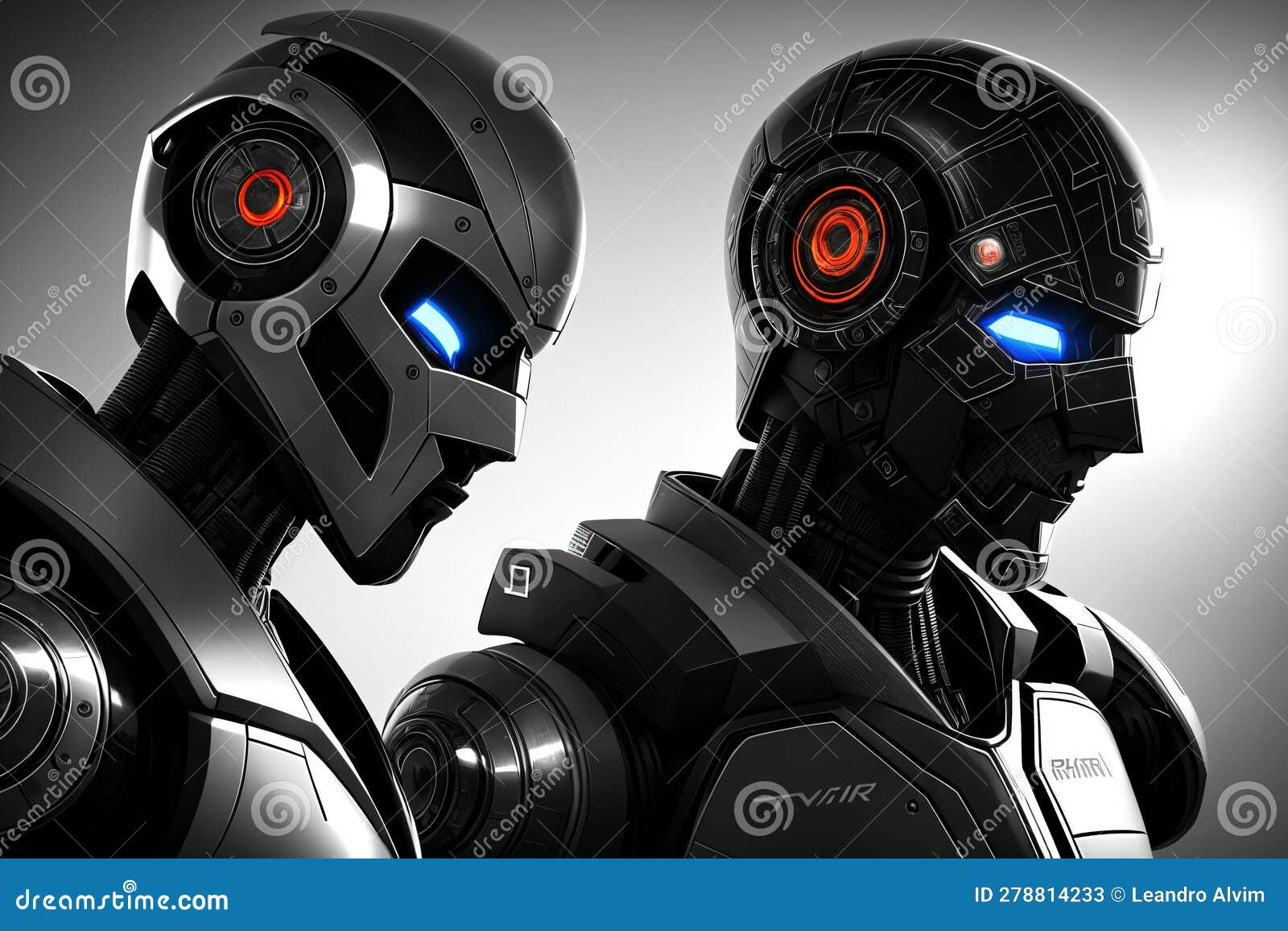 The Battle of the Bots.AI Generated Stock Illustration - Illustration ...